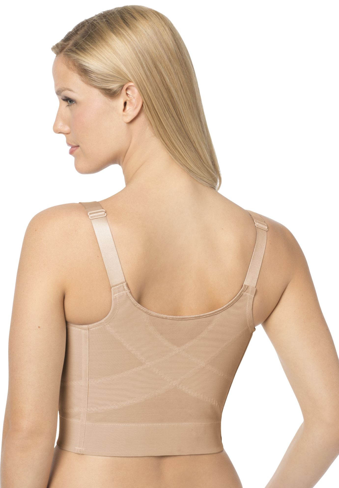 Front Hook Longline Bra By Elila® Plus Size Wireless Bras Roamans