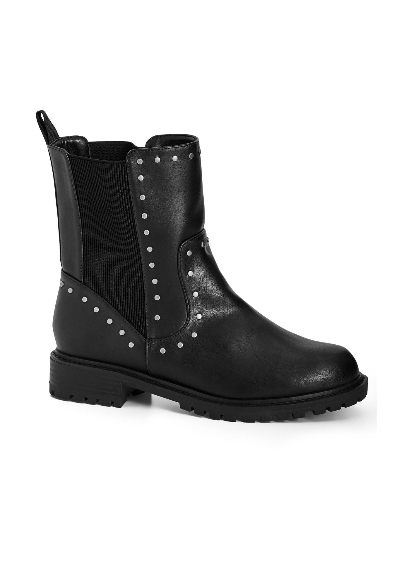 WIDE FIT Minke Ankle Boot - black | Roaman's