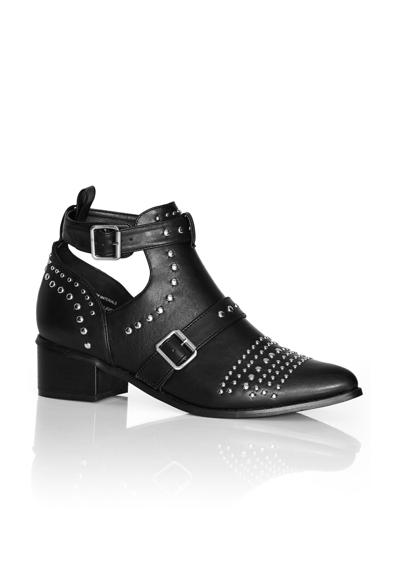 WIDE FIT Cristi Ankle Boot - black | Roaman's