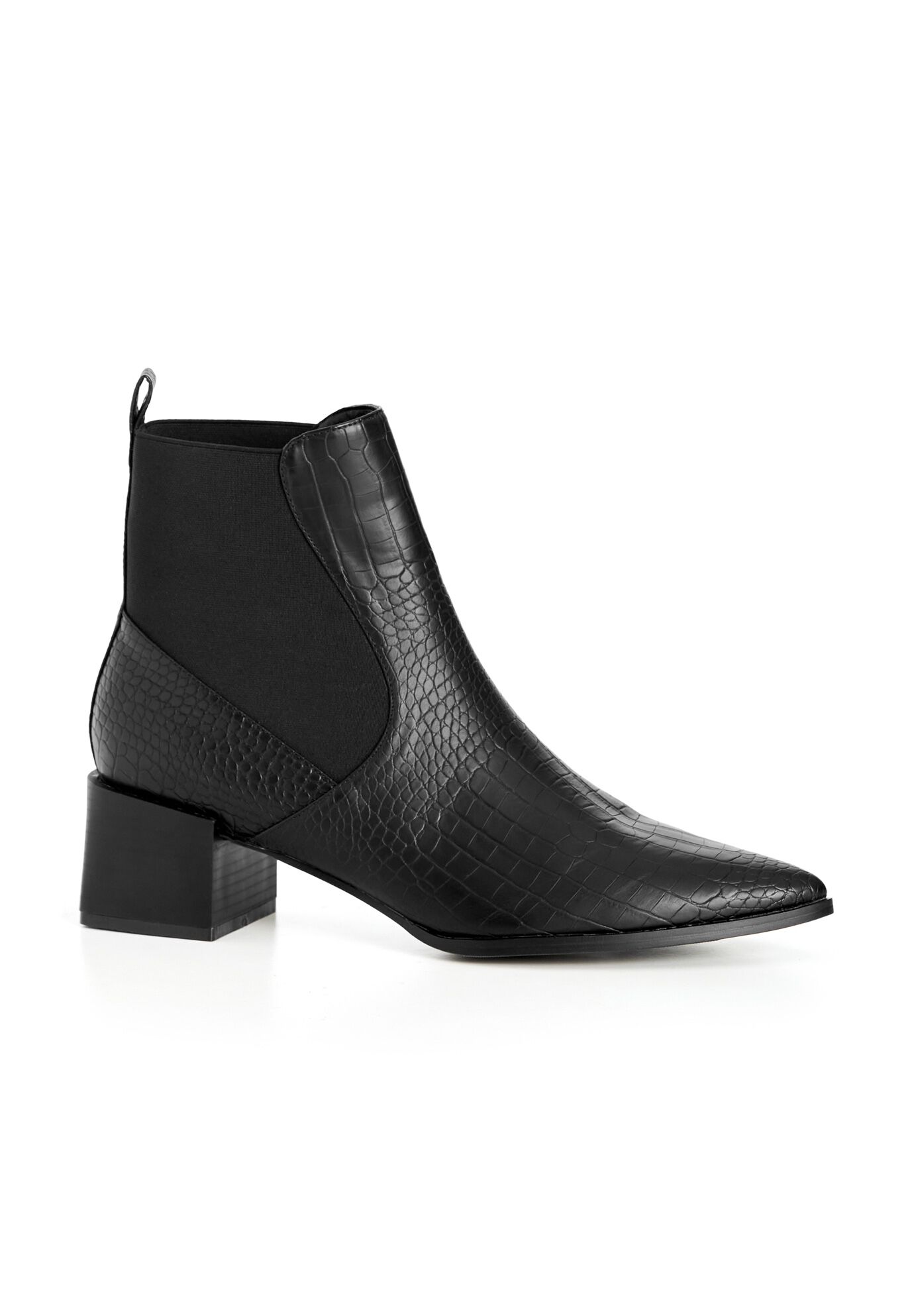 WIDE FIT Eden Ankle Boot - black | Roaman's