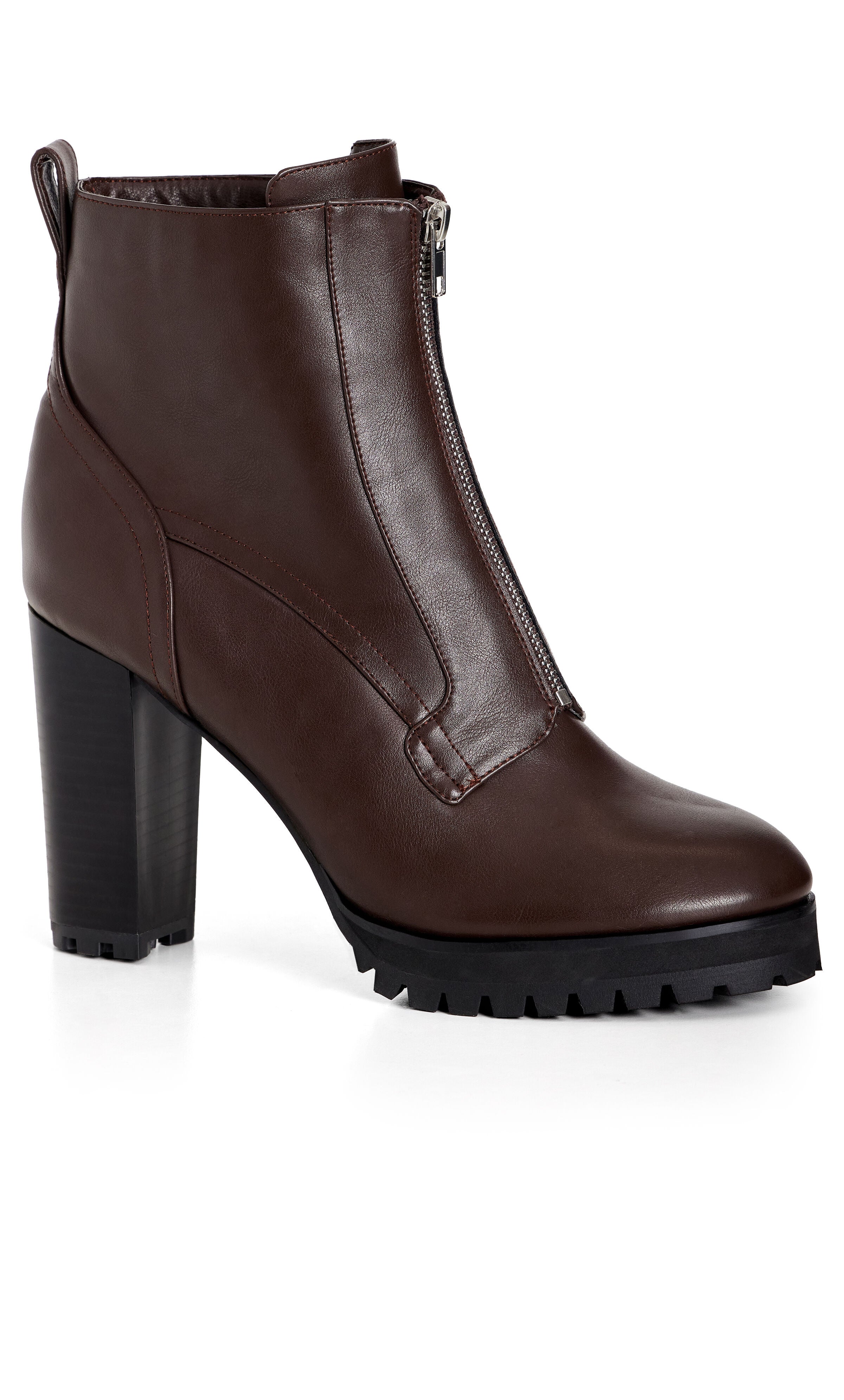 WIDE FIT Fern Ankle Boot - dark chocolate | Roaman's