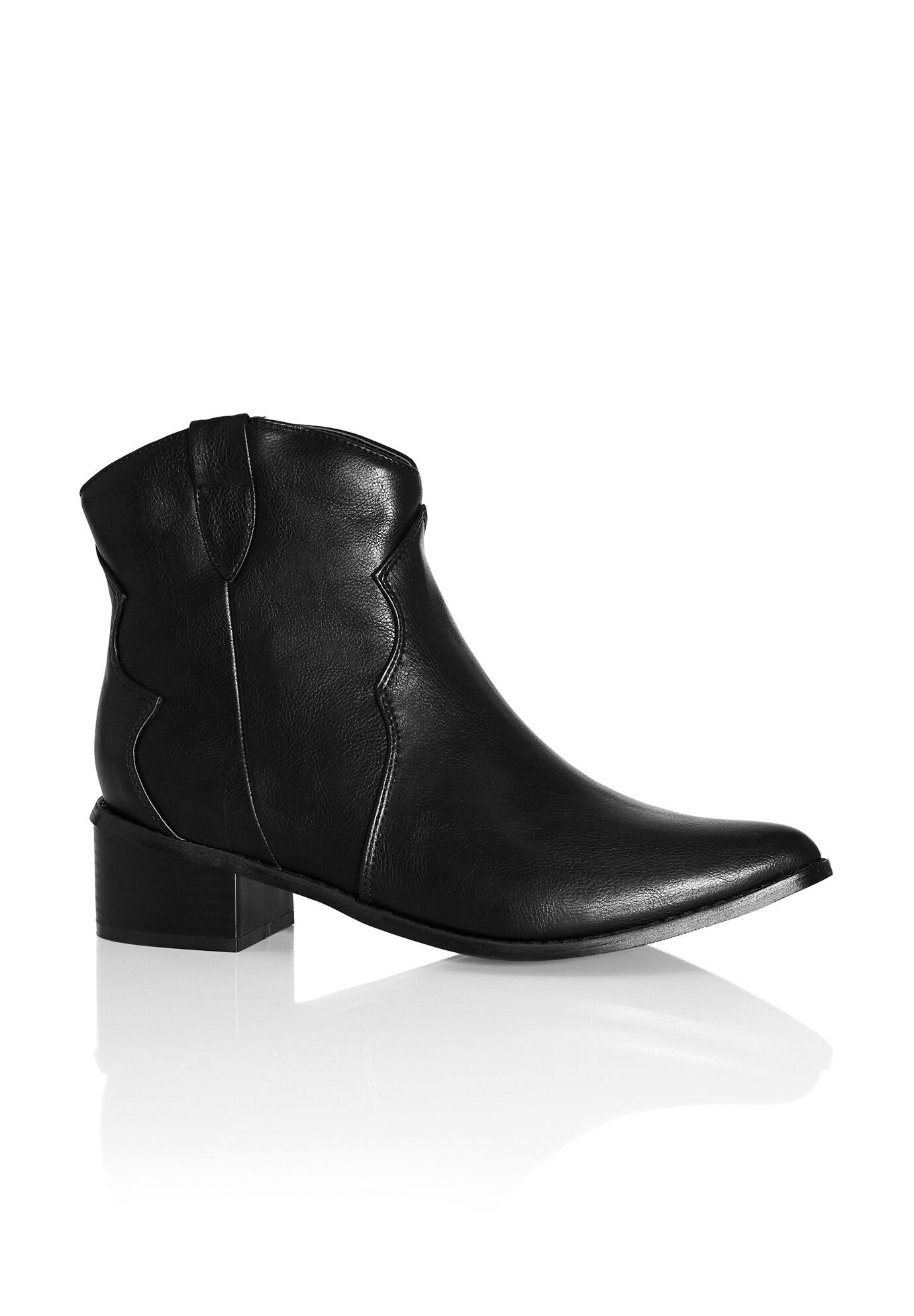 WIDE FIT Raquel Ankle Boot - black | Roaman's