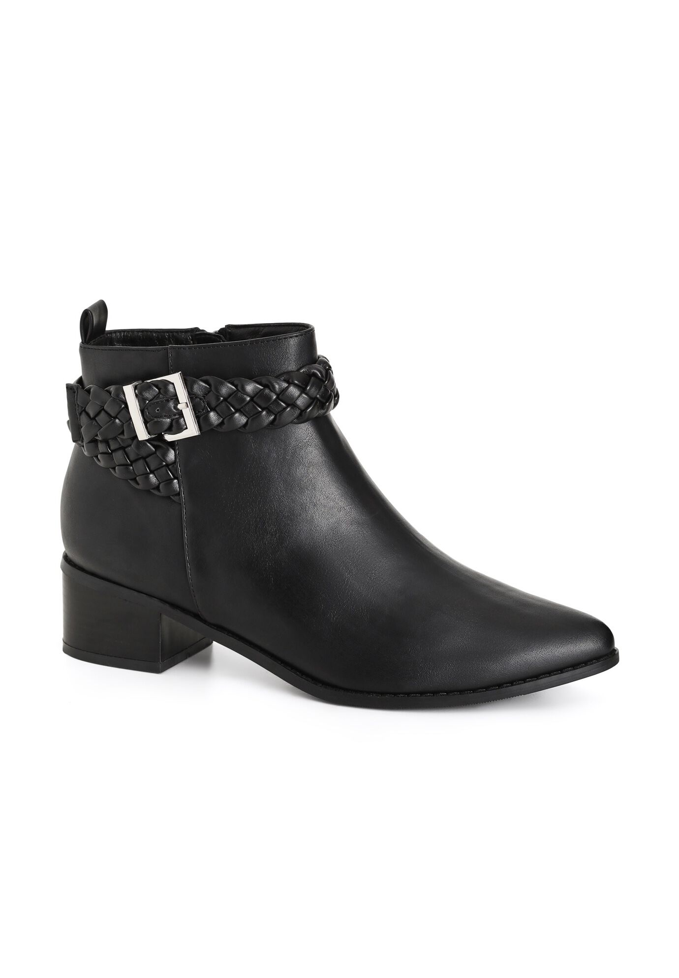 WIDE FIT Brady Ankle Boot - black | Roaman's