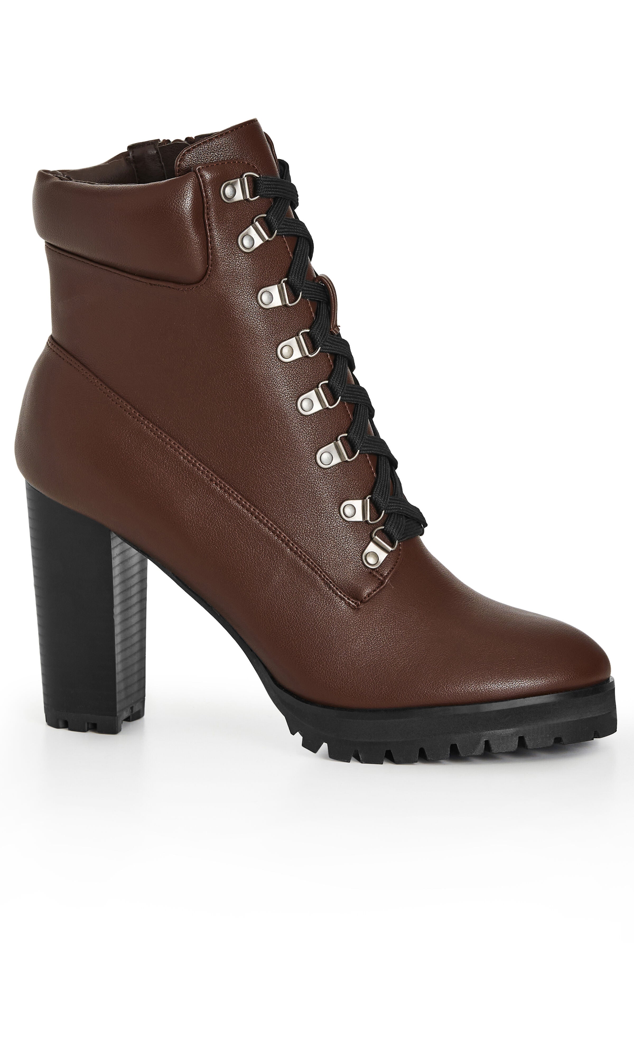 WIDE FIT Watson Ankle Boot - chocolate brown | Roaman's