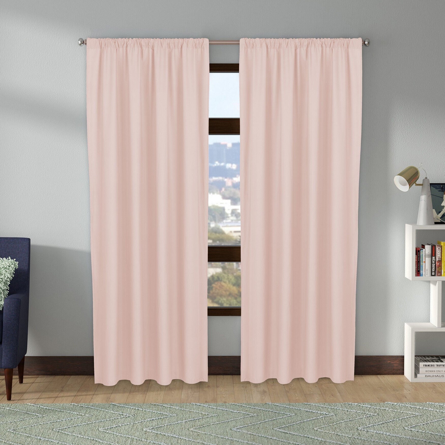 Fashionable Perfectly Cotton Window Panel Pair Window Panel Pair, Blush ...