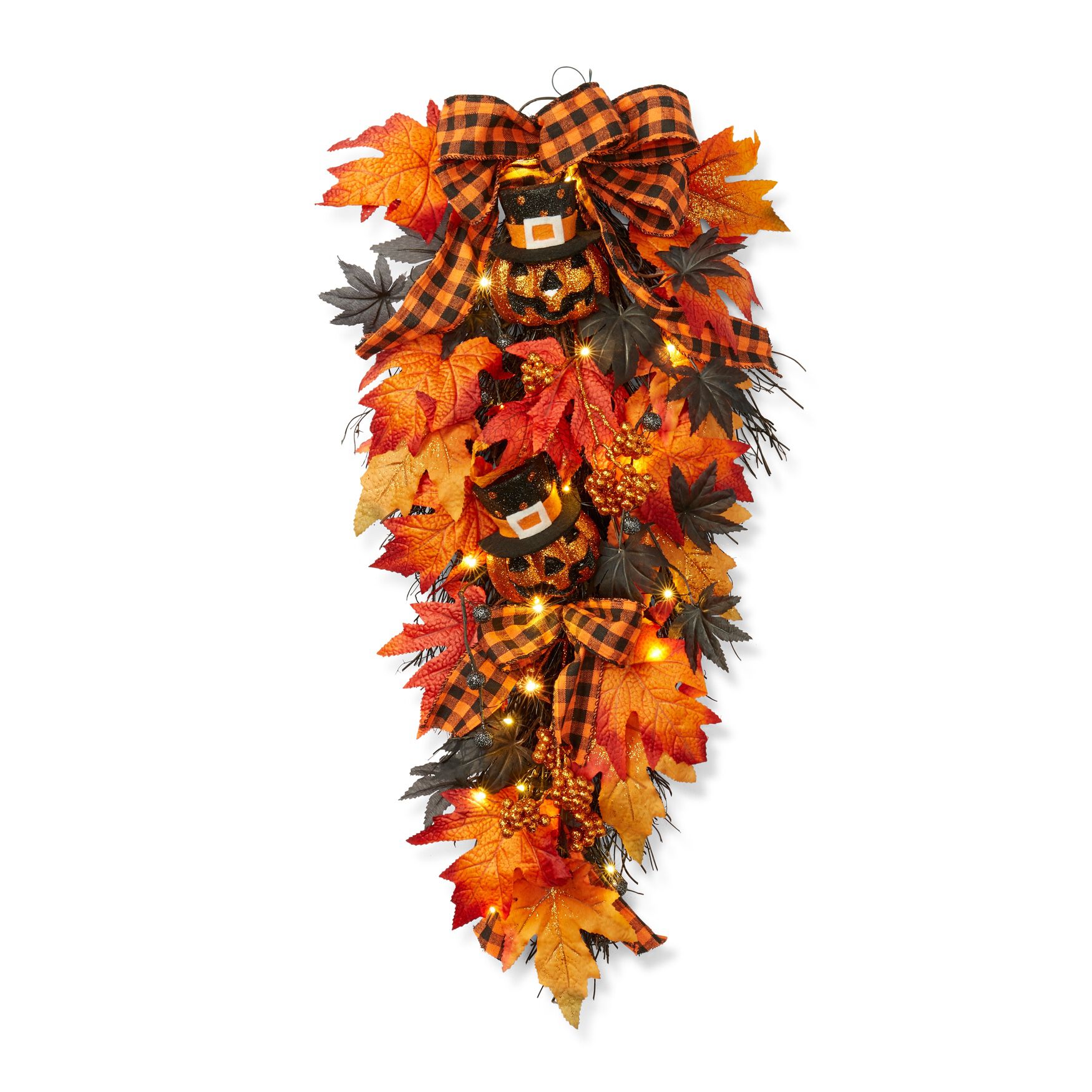 Pre-Lit Pumpkin Swag | Roaman's