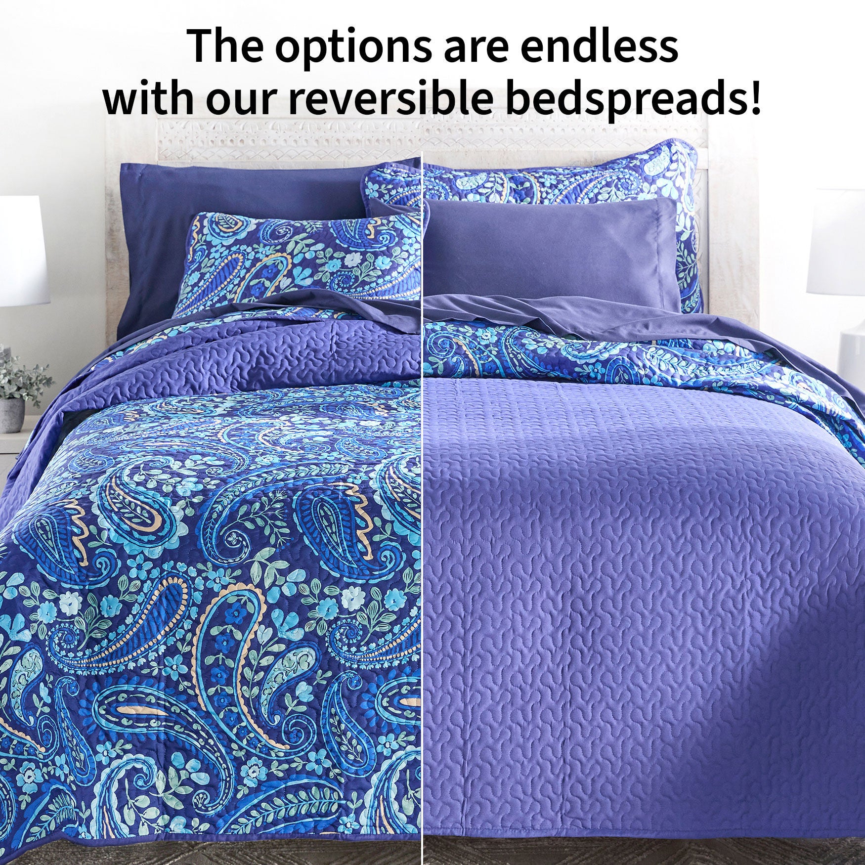 BH Studio Reversible Quilted Bedspread Collection | Roaman's