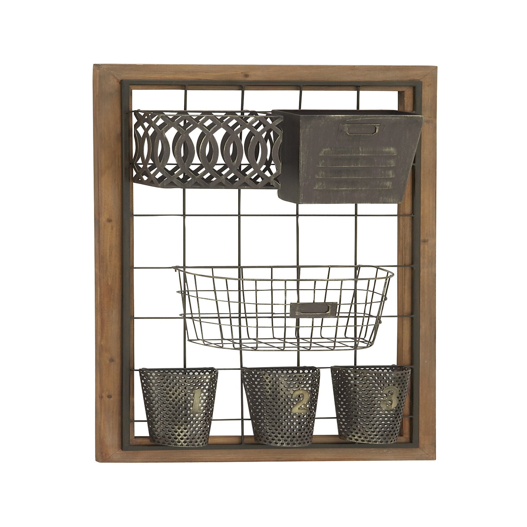 Fashionable Brown Metal Farmhouse Magazine Rack Holder Magazine Rack ...