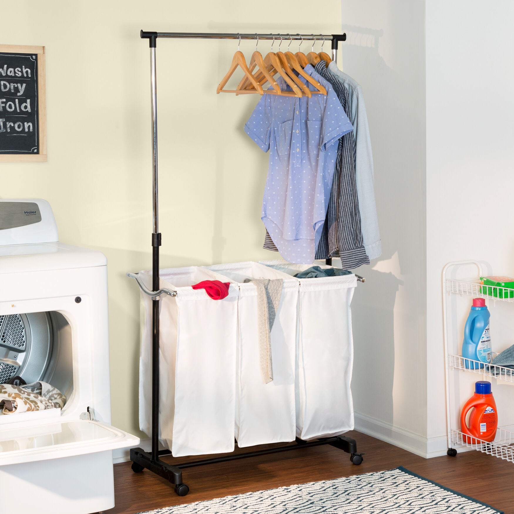 Fashionable Adjustable Clothes Rack and laundry Sorter, Multi | Roaman's