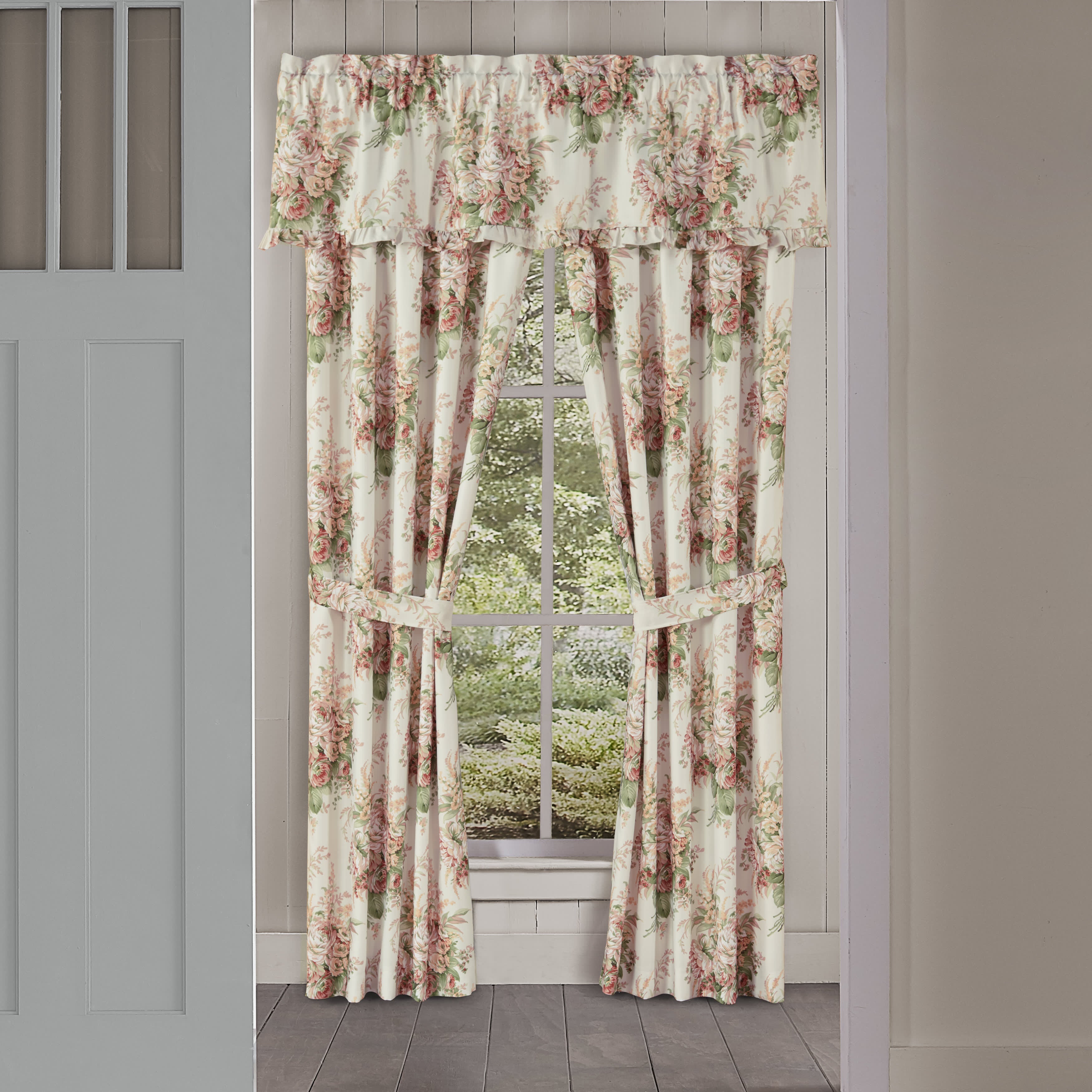 Estelle Coral 84 Inch Window Panel Pair | Roaman's