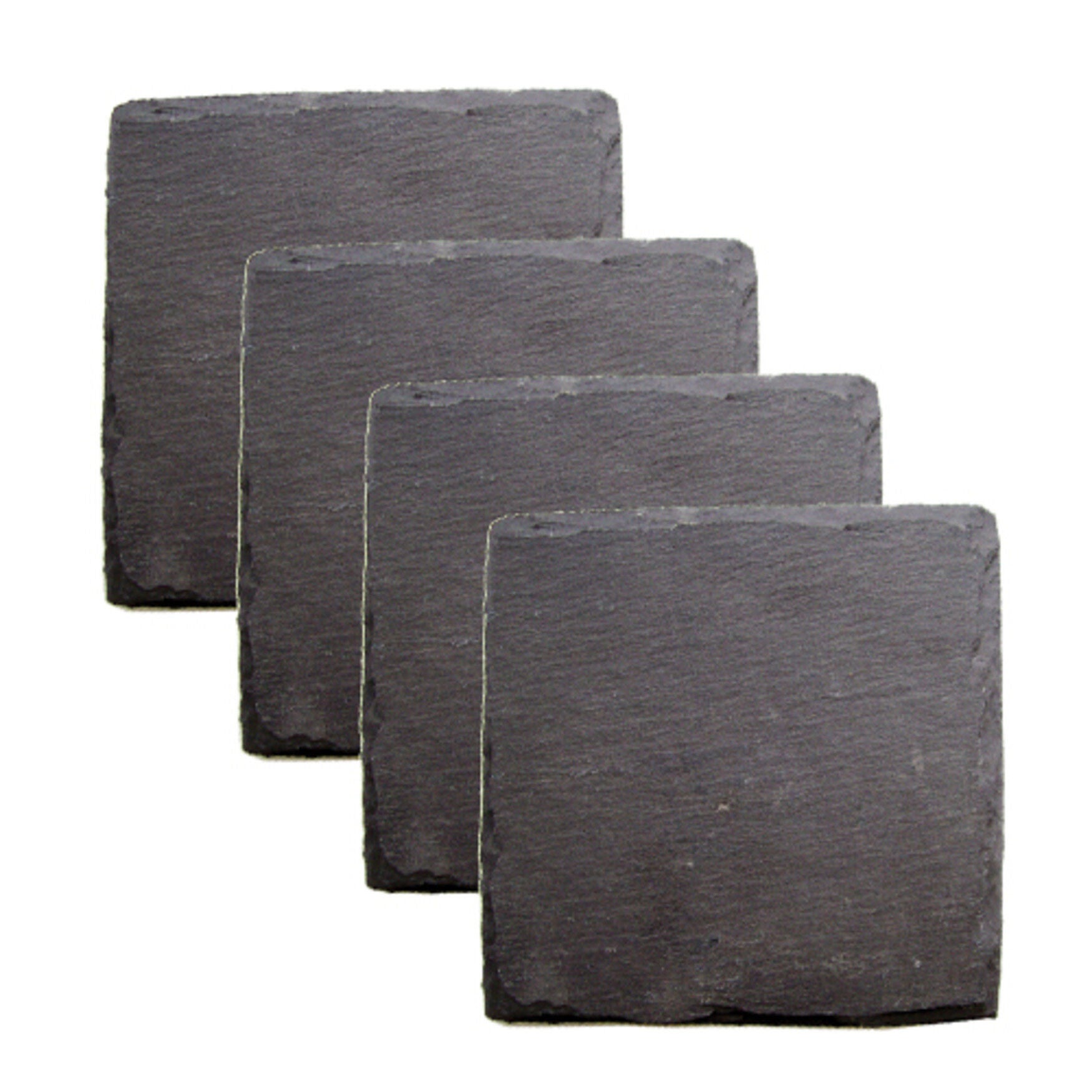 Fashionable Square Slate Coasters, Black | Roaman's