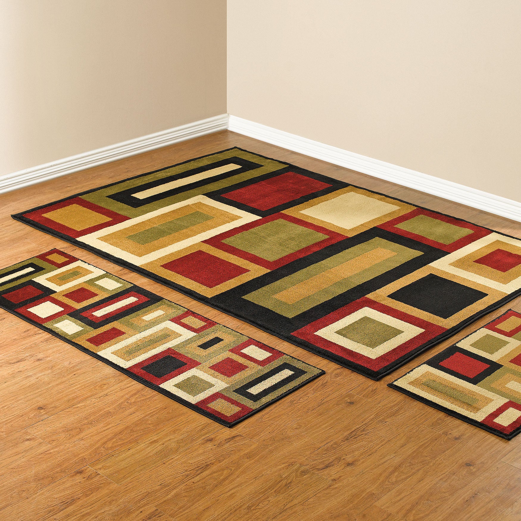 Fashionable Royalty Geo 3-Pc. Rug Set with Runner | Roaman's