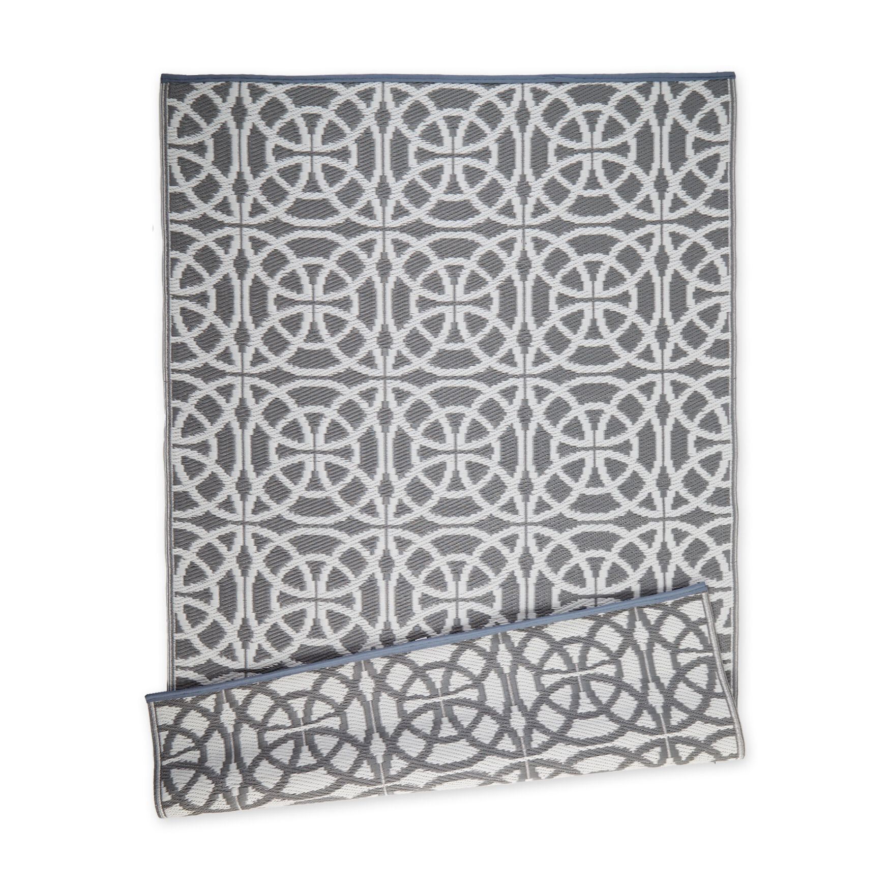 Fashionable Gray Infinity Circle Outdoor Rug 4X6 Ft Floor Coverings ...