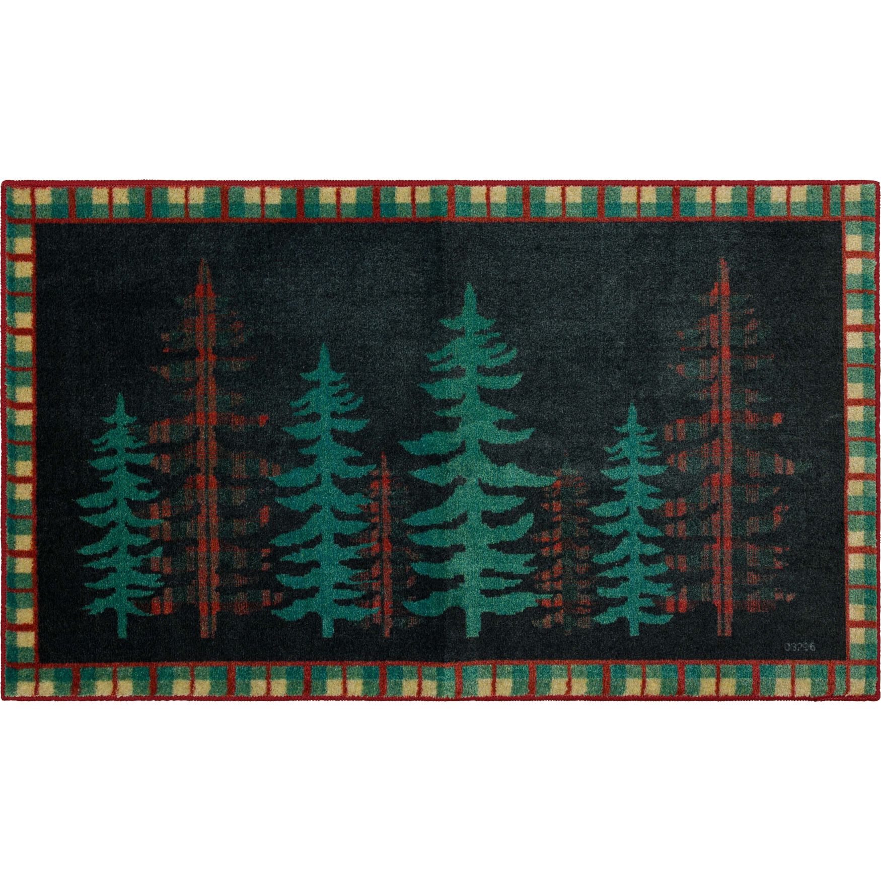 Fashionable Plaid Forest Green Kitchen Rug, 4495513 | Roaman's