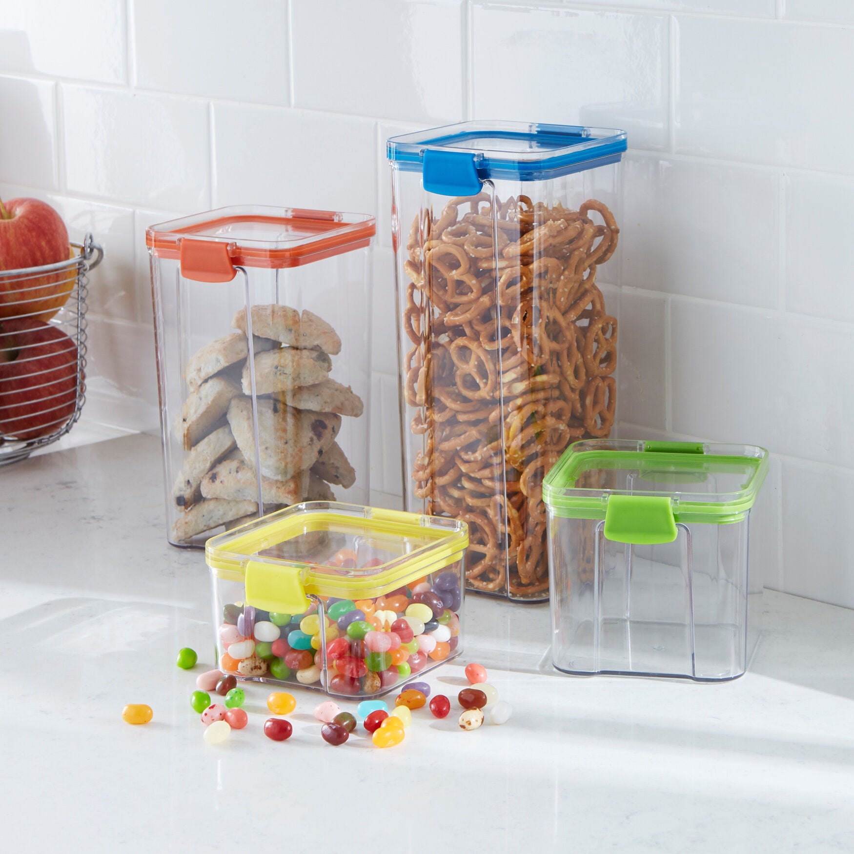 Stylish BH Exclusive 4-PC Airtight Sealed Canisters, Multi | Roaman's