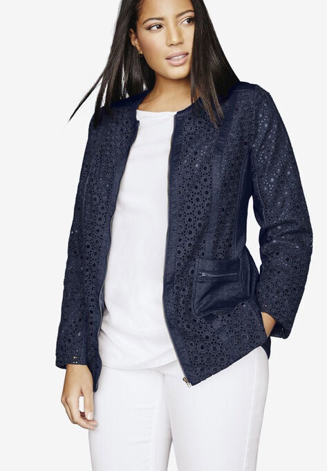 Eyelet Jacket | Roaman's