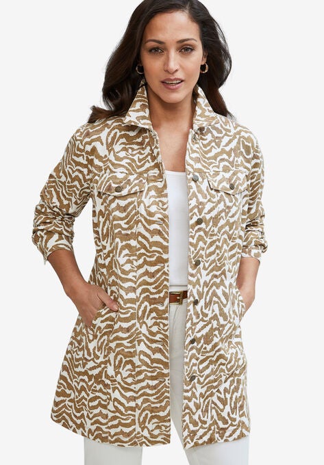 Long Denim Jacket | Roaman's