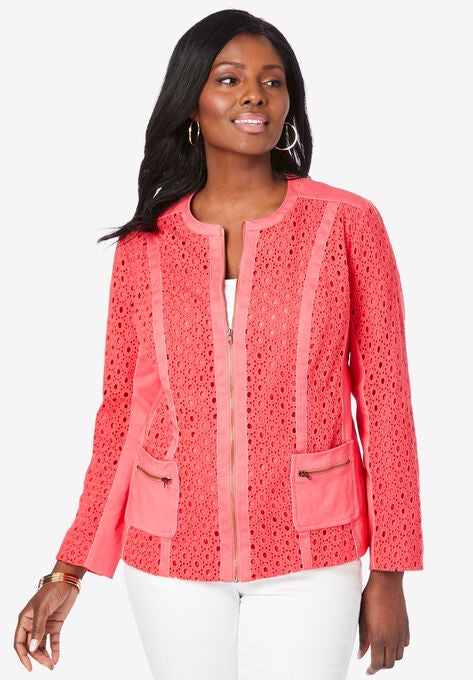 Eyelet Jacket | Roaman's