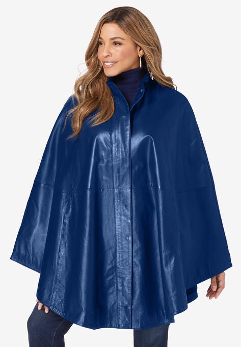 Leather Poncho | Roaman's