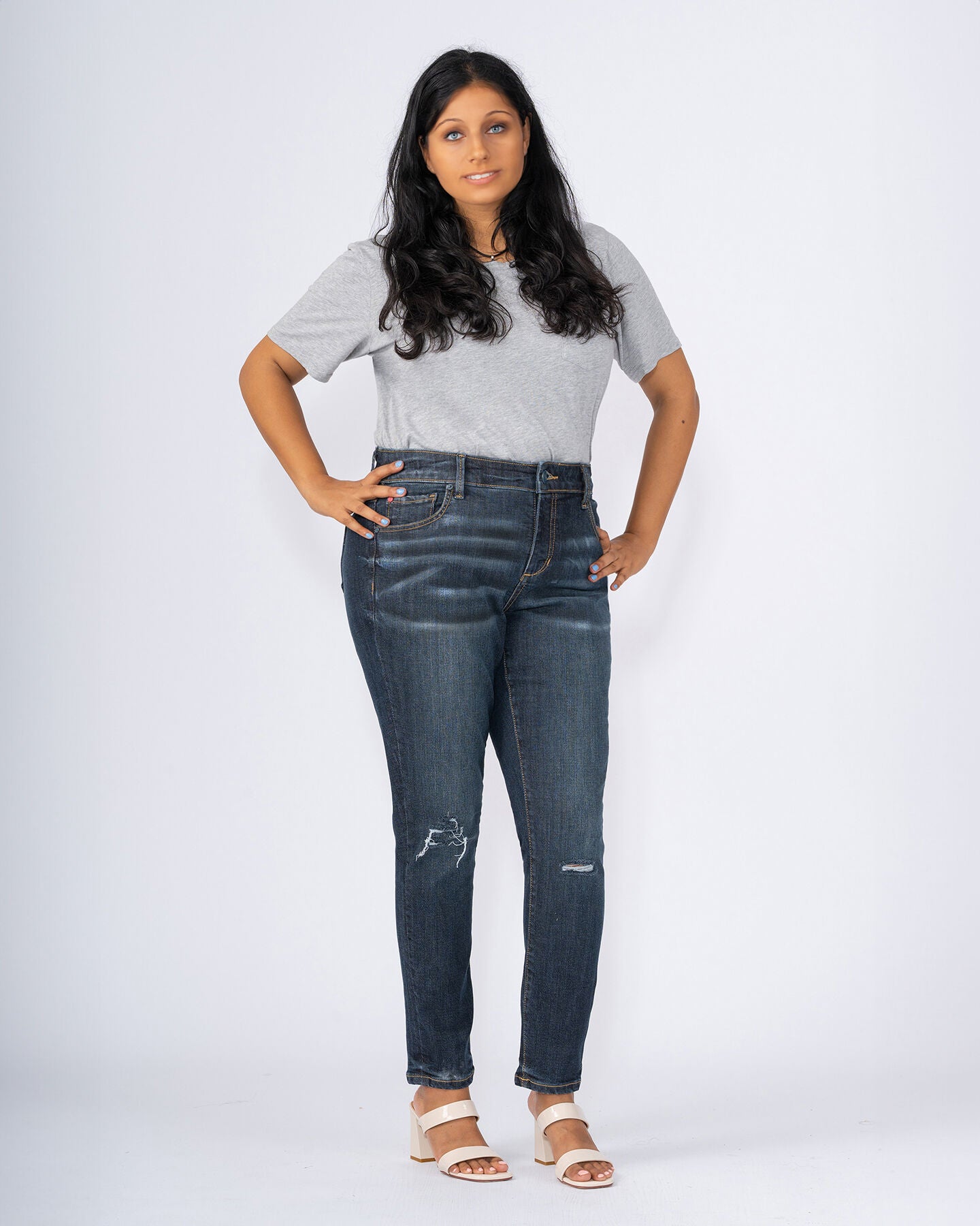High Rise Ankle Skinny - Carter | Roaman's