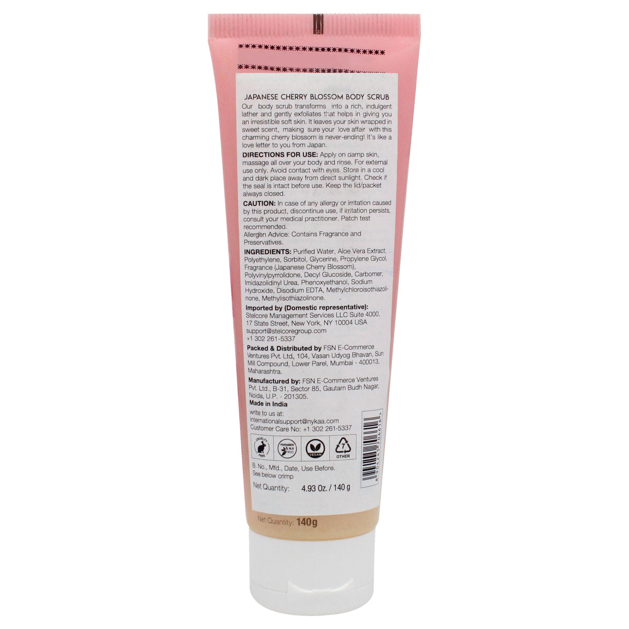 Wanderlust Body Scrub - Japanese Cherry Blossom by Nykaa Naturals for Women - 4.93 oz Scrub ...
