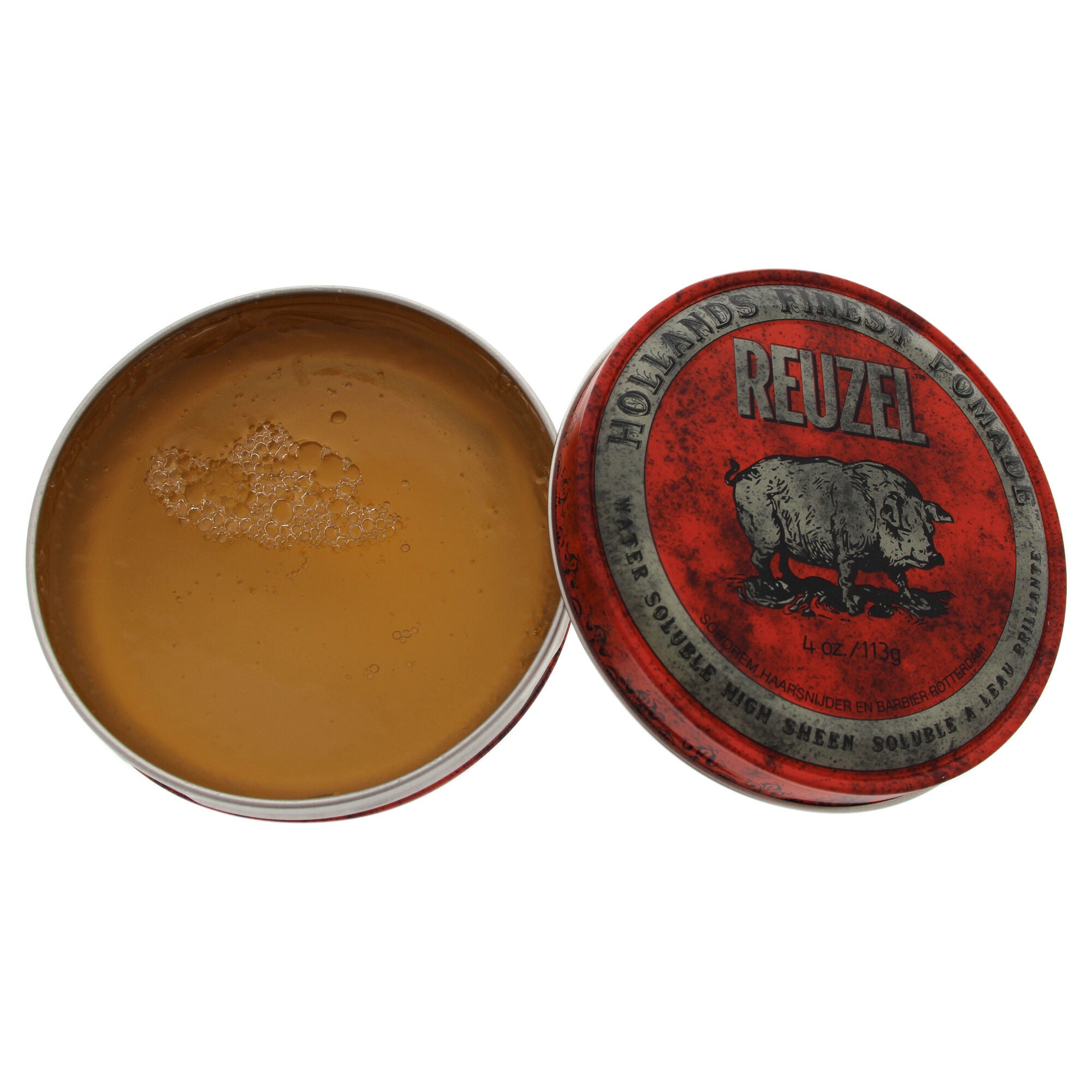 Red Water Soluble High Sheen Pomade by Reuzel for Men - 4 oz Pomade ...