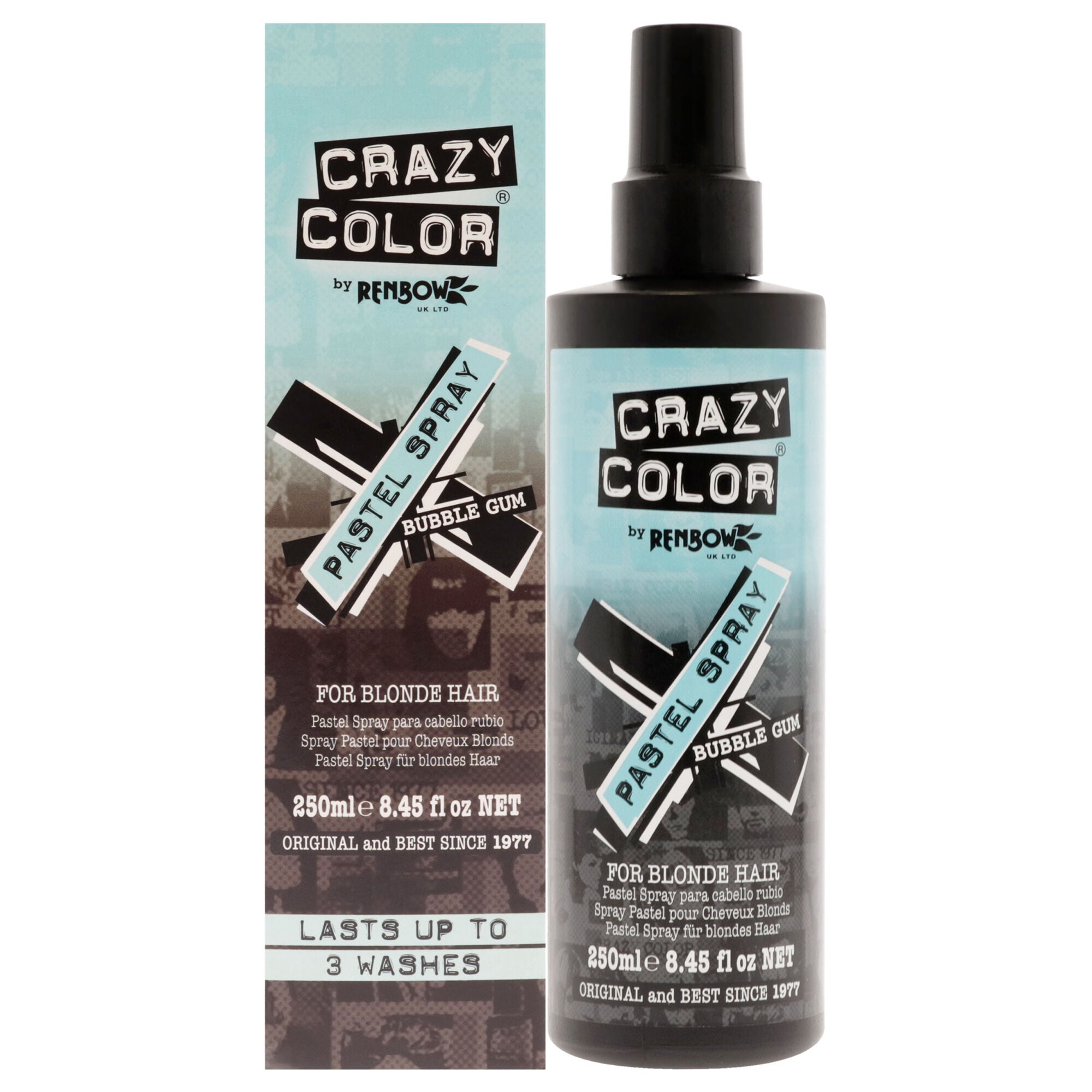 Pastel Spray - Bubble Gum by Crazy Color for Women - 8.45 oz Hair Spray ...