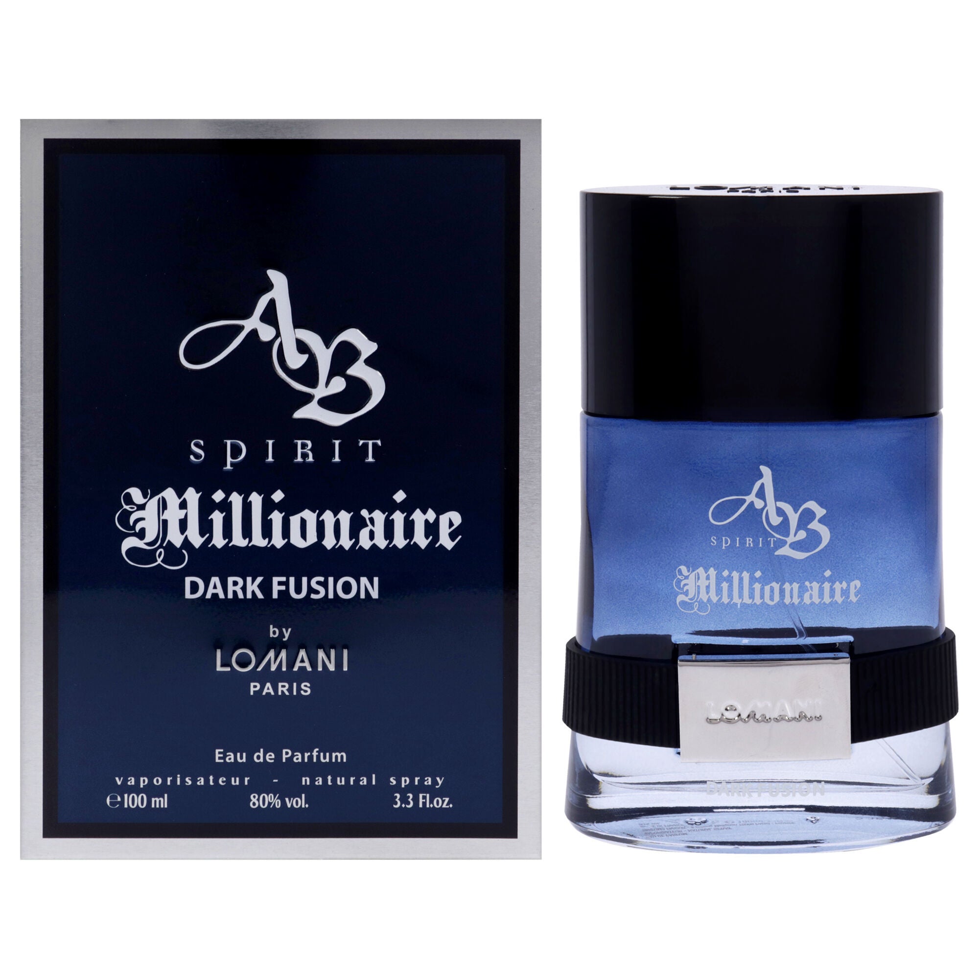 Ab Spirit Millionaire Dark Fusion by Lomani for Men - 3.3 oz EDP Spray ...