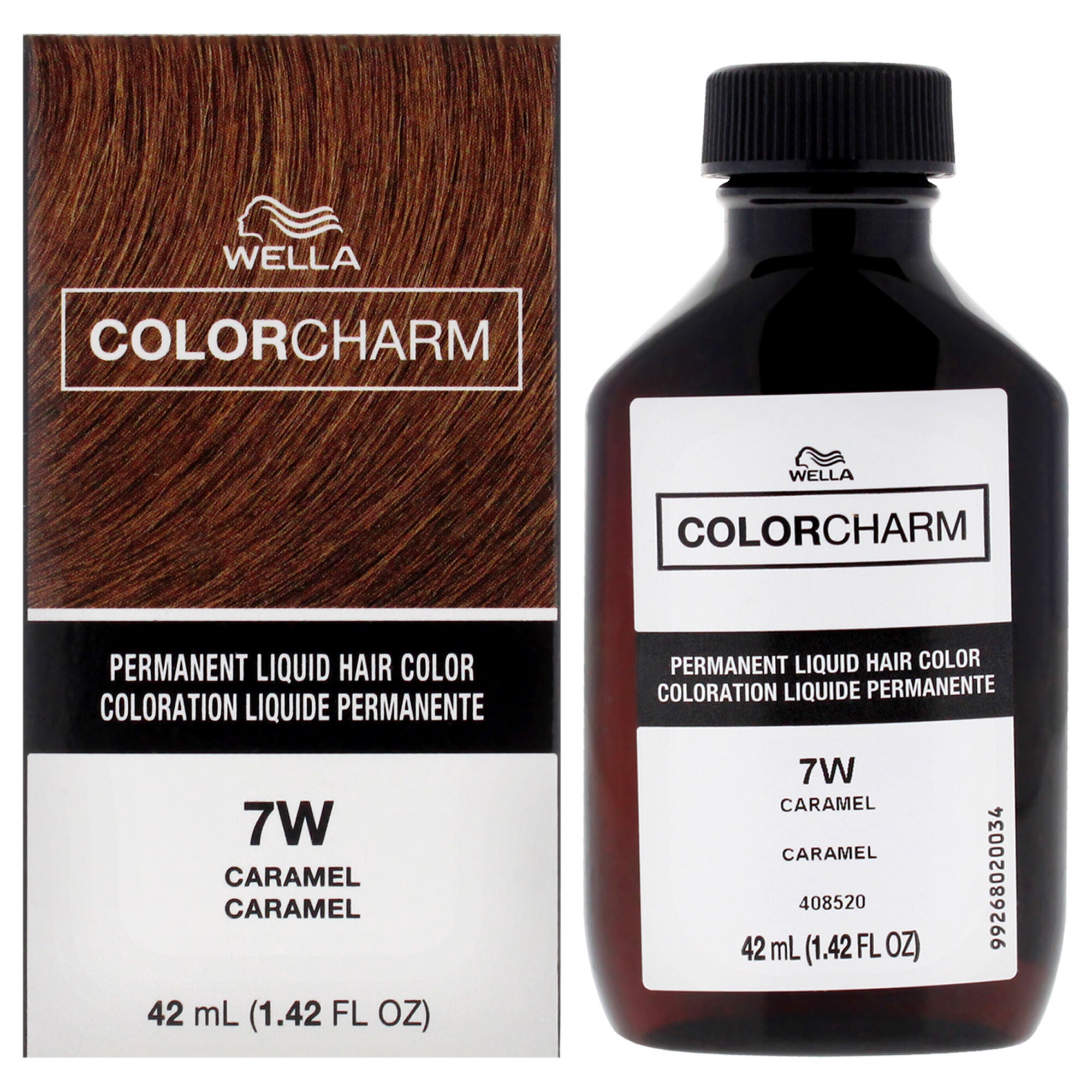 Color Charm Permanent Liquid Hair Color - 7W Caramel by Wella for ...