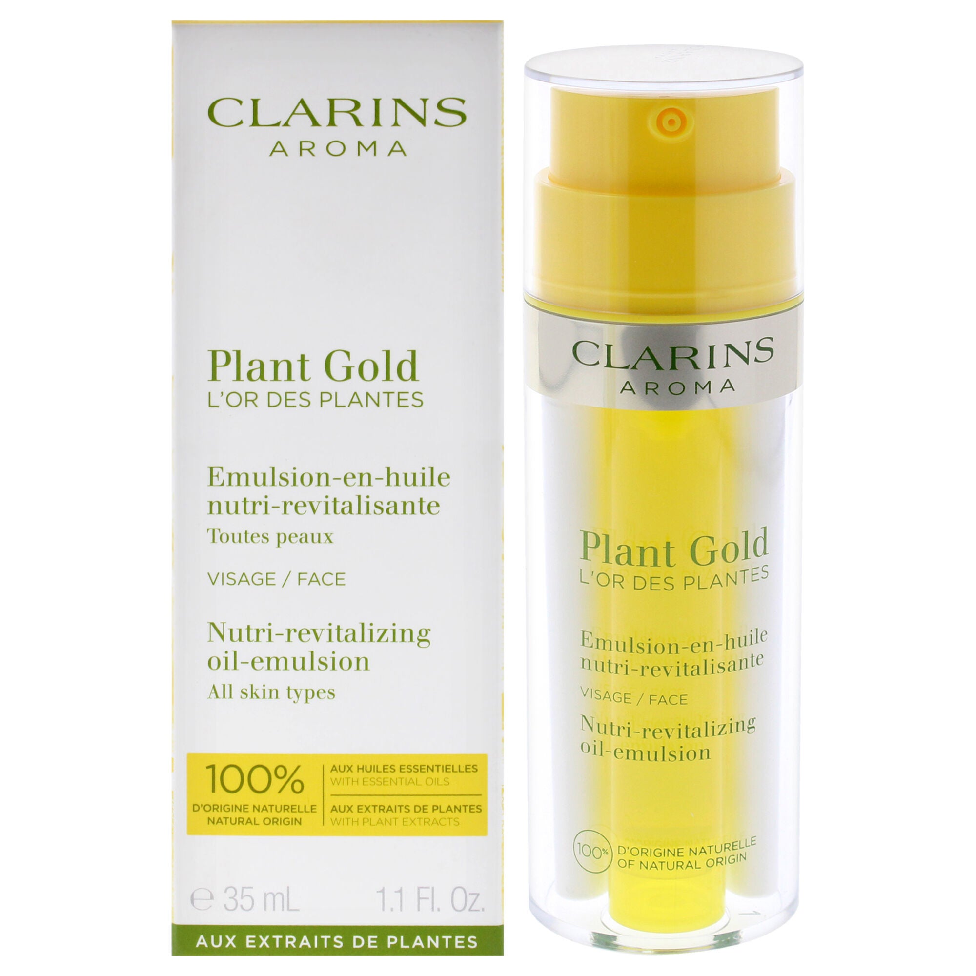 Plant Gold Nutri-Revitalizing Oil-Emulsion by Clarins for Unisex - 1.1 ...