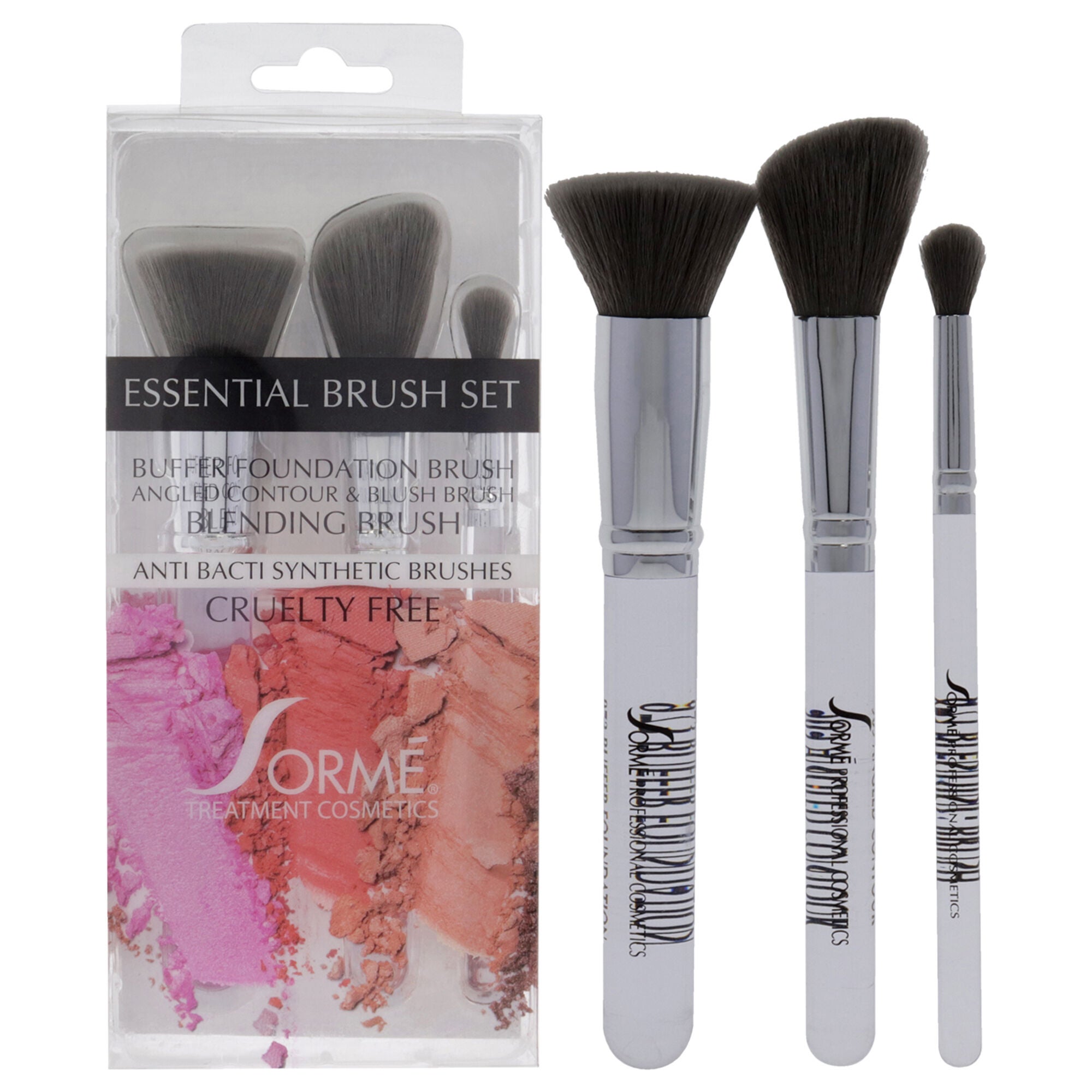 Professional Brush Set - Essential by Sorme Cosmetics for Women - 3 Pc ...