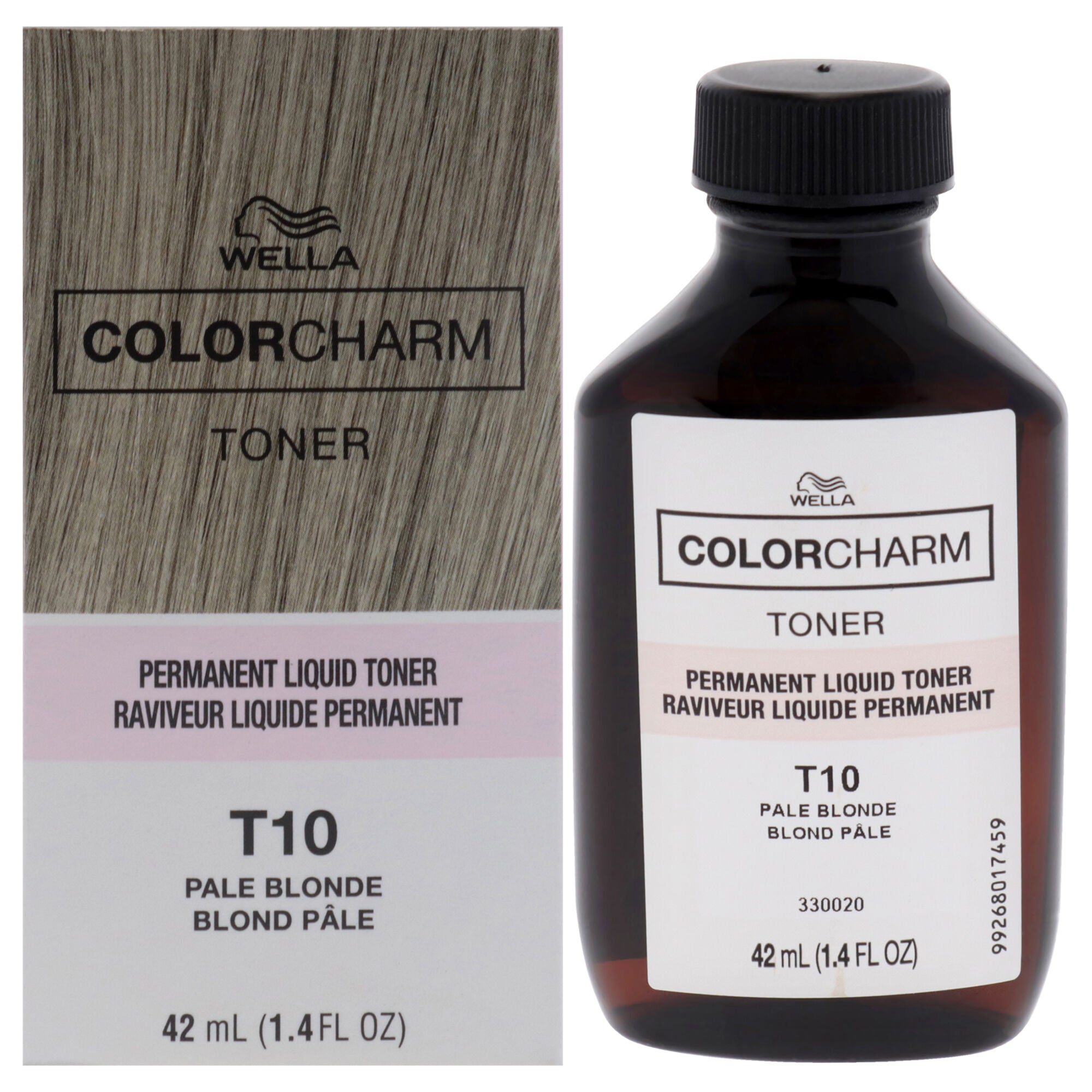 Color Charm Permanent Toner - T10 Pale Blonde by Wella for Unisex - 1.4 ...