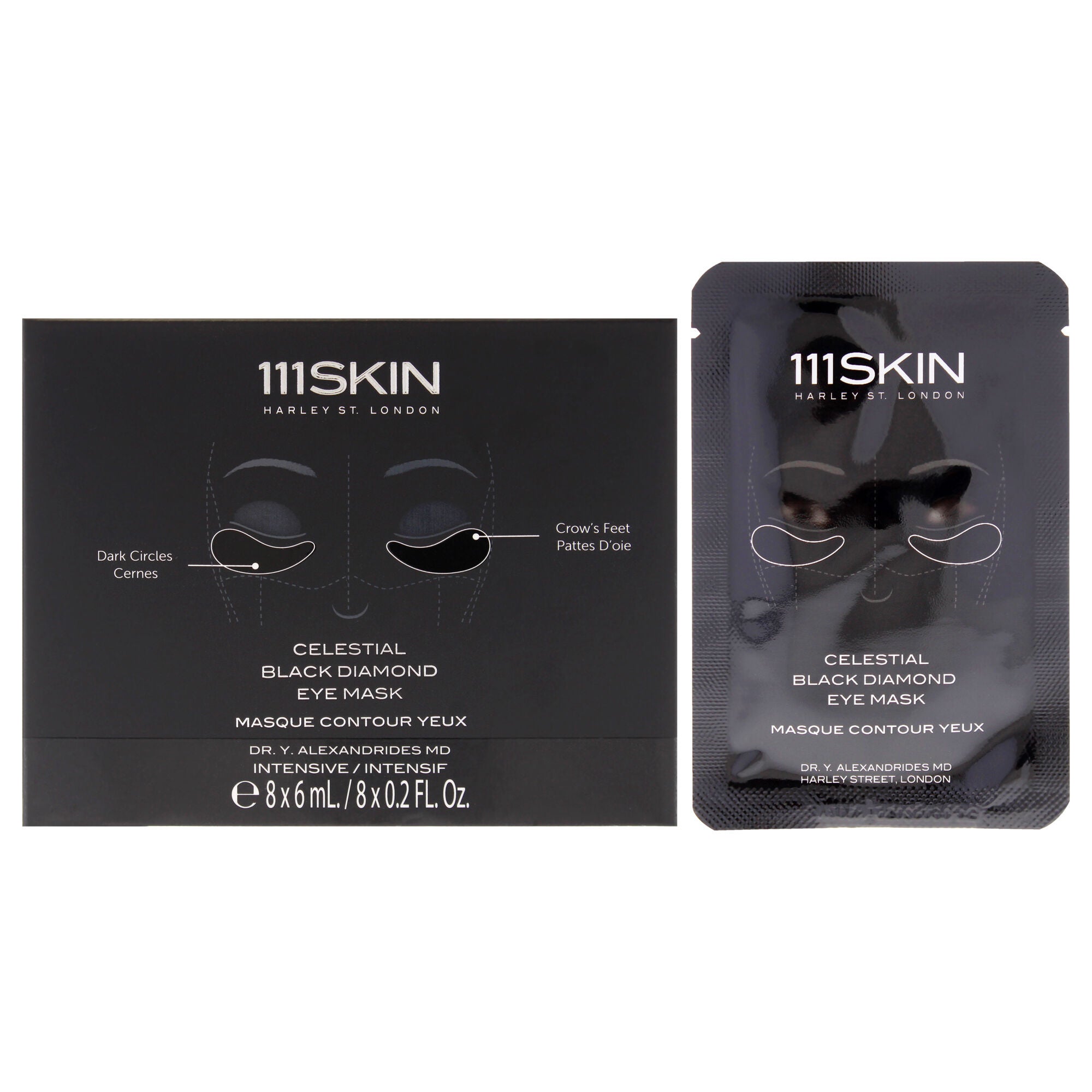 Celestial Black Diamond Eye Mask by 111Skin for Unisex - 8 Pc Mask ...