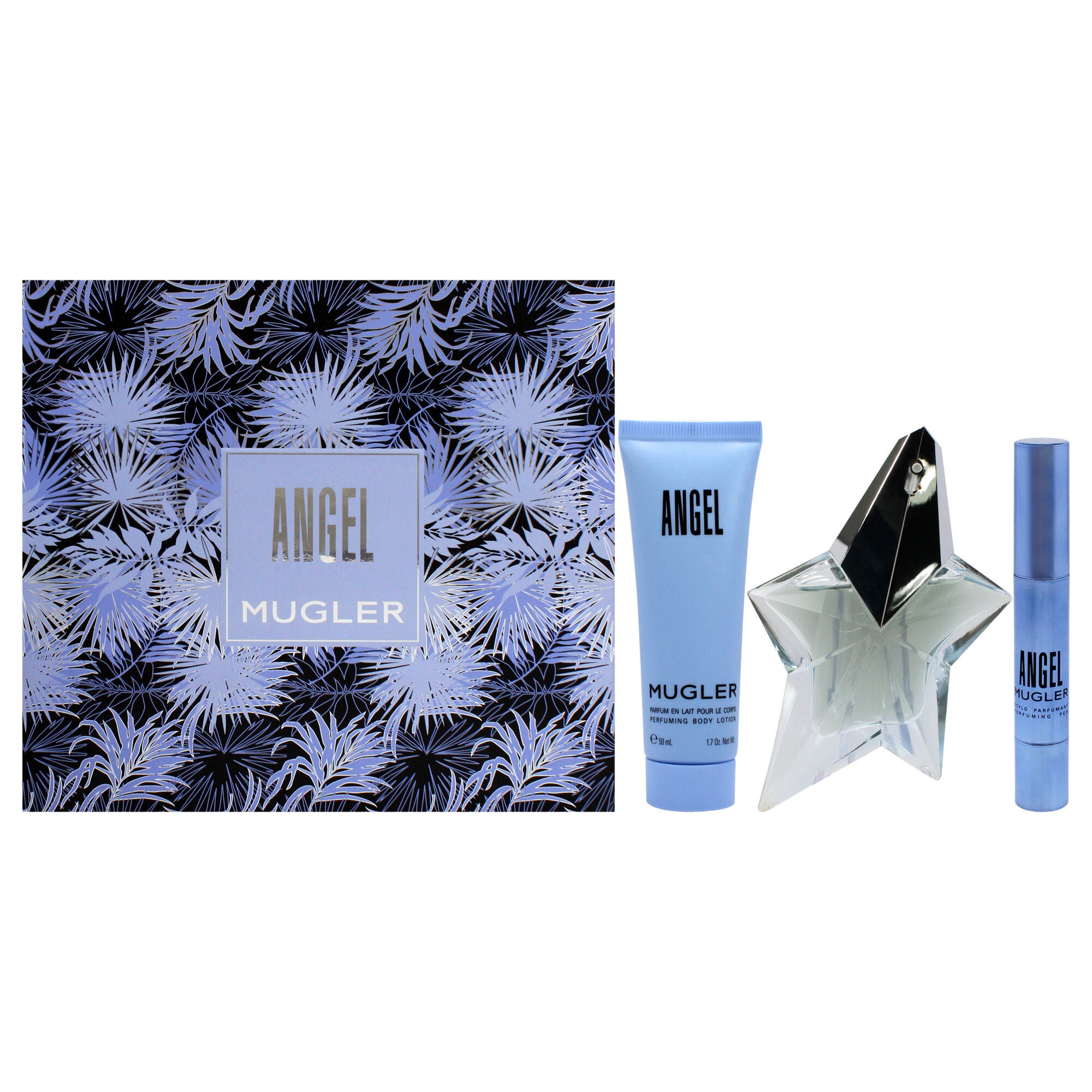 Angel by Thierry Mugler for Women - 3 Pc Gift Set 0.8oz EDP Spray, 0 ...