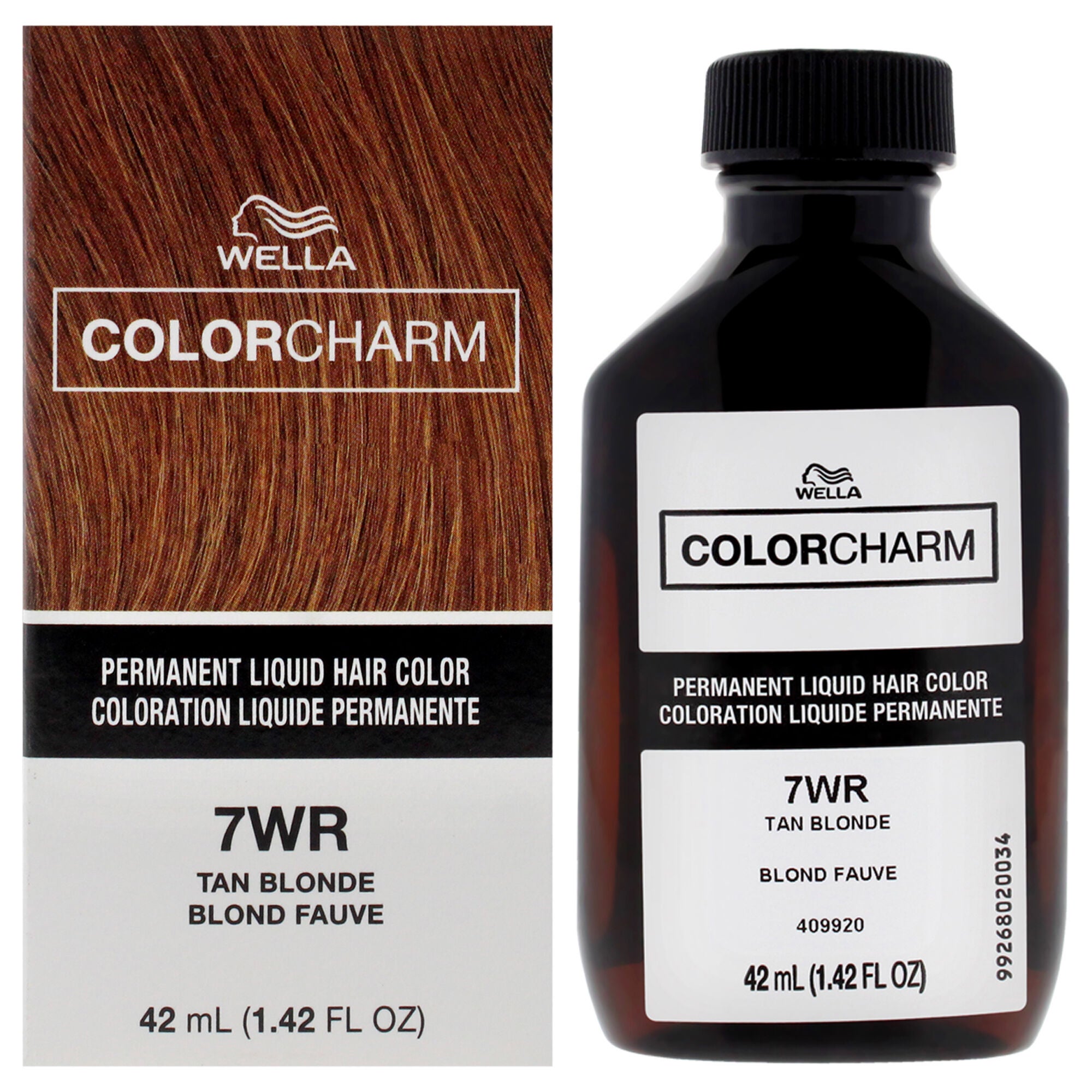 Color Charm Permanent Liquid Hair Color - 7WR Tan Blonde by Wella for ...