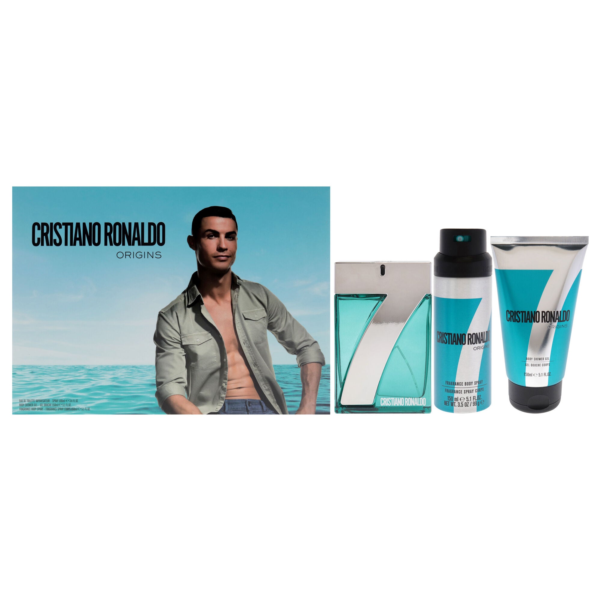 CR7 Origins by Cristiano Ronaldo for Men - 3 Pc Gift Set 3.4oz EDT ...