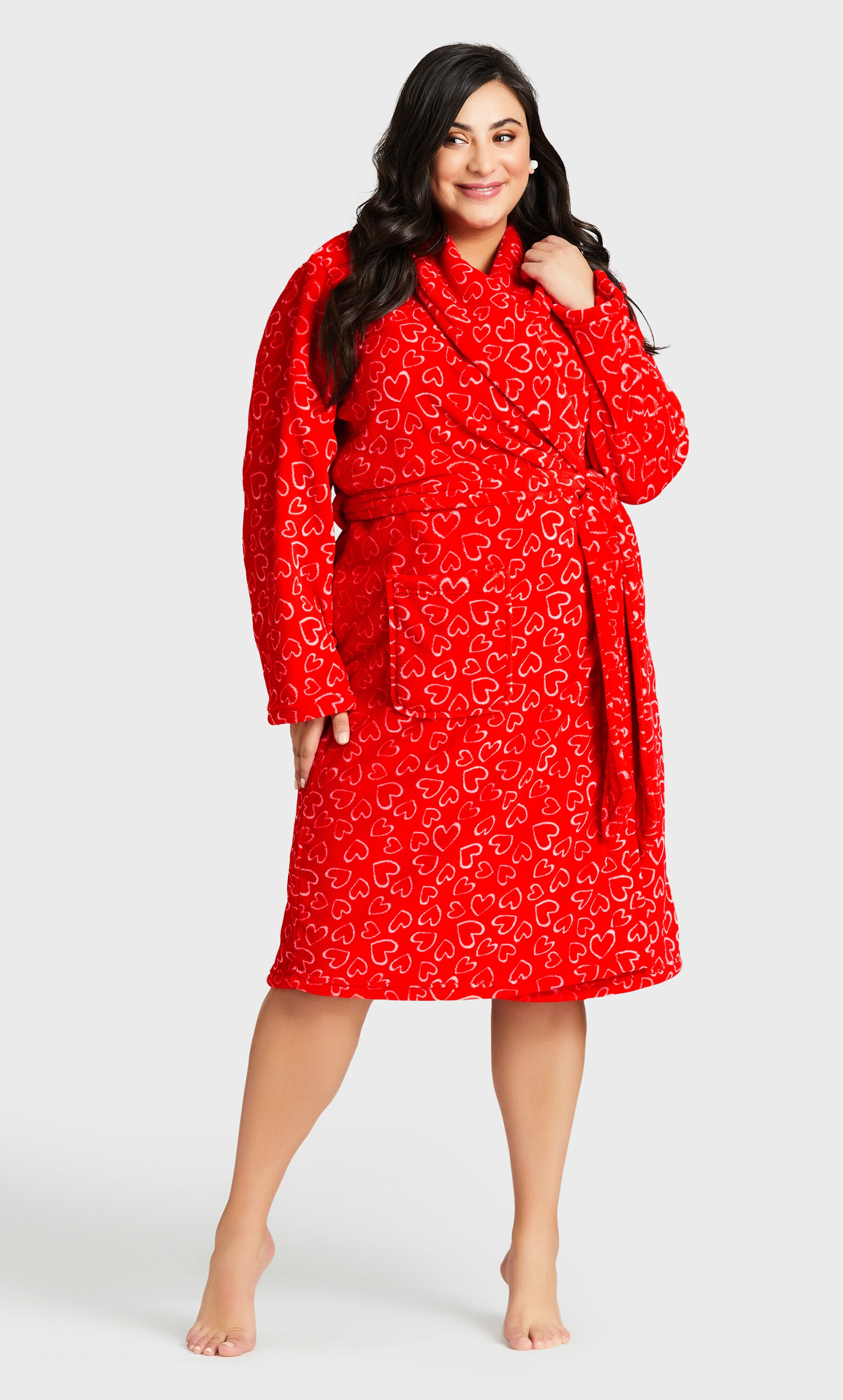 Love Heart Robe - red heart | Roaman's