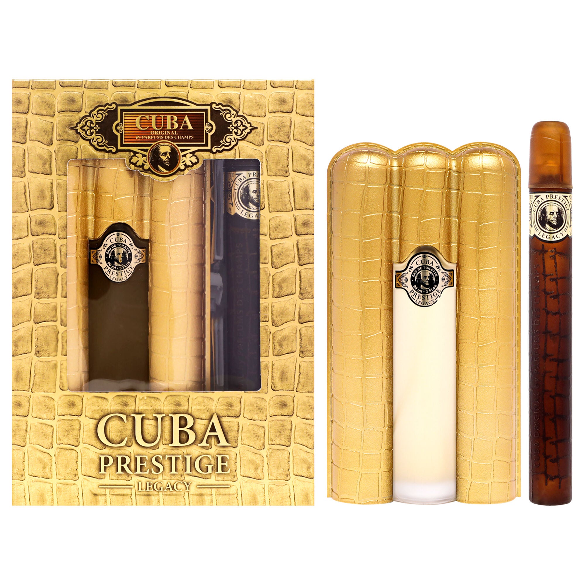 Cuba Prestige Legacy by Cuba for Men - 2 Pc Gift Set 3oz EDT Spray, 1 ...