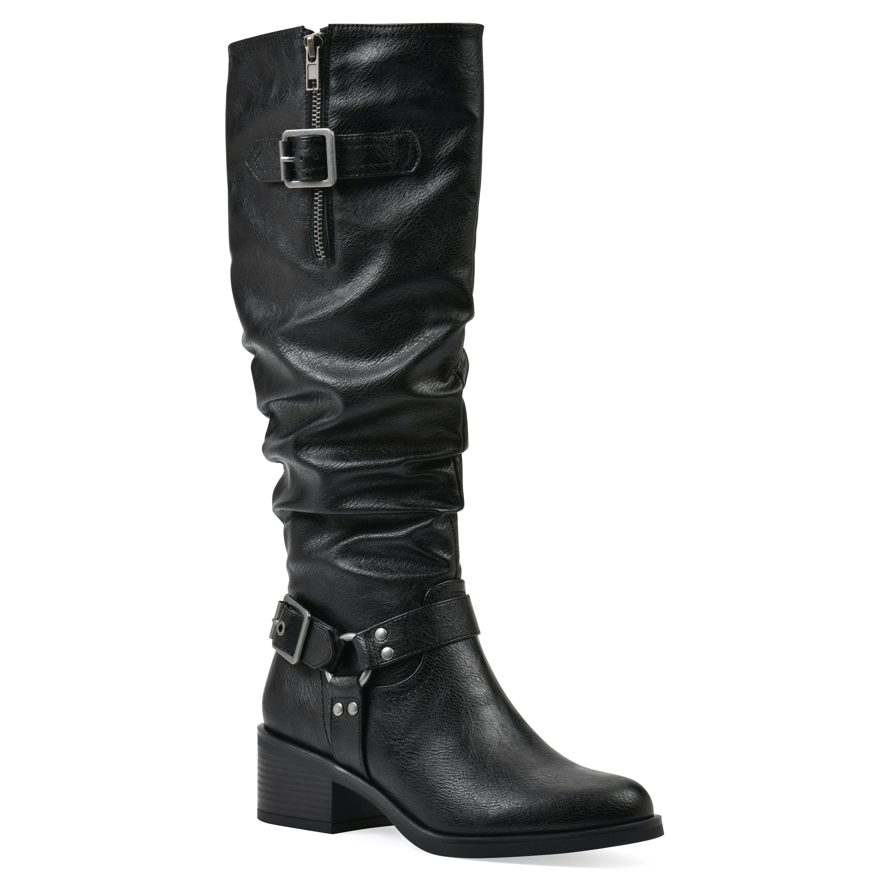Cushion Wide Calf Tall Shaft Riding Boot | Roaman's