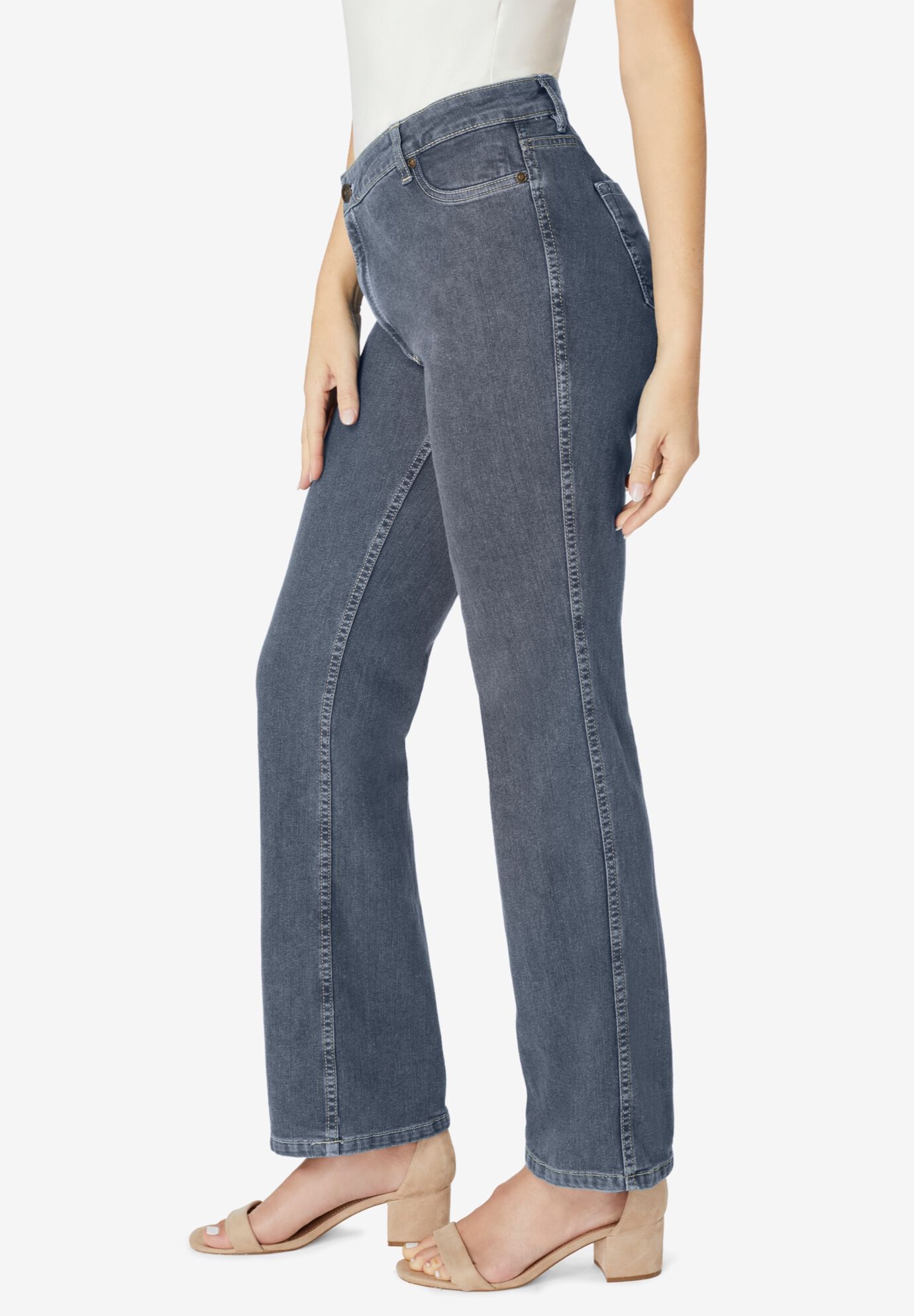 Reversible Printed Bootcut Jean | Roaman's