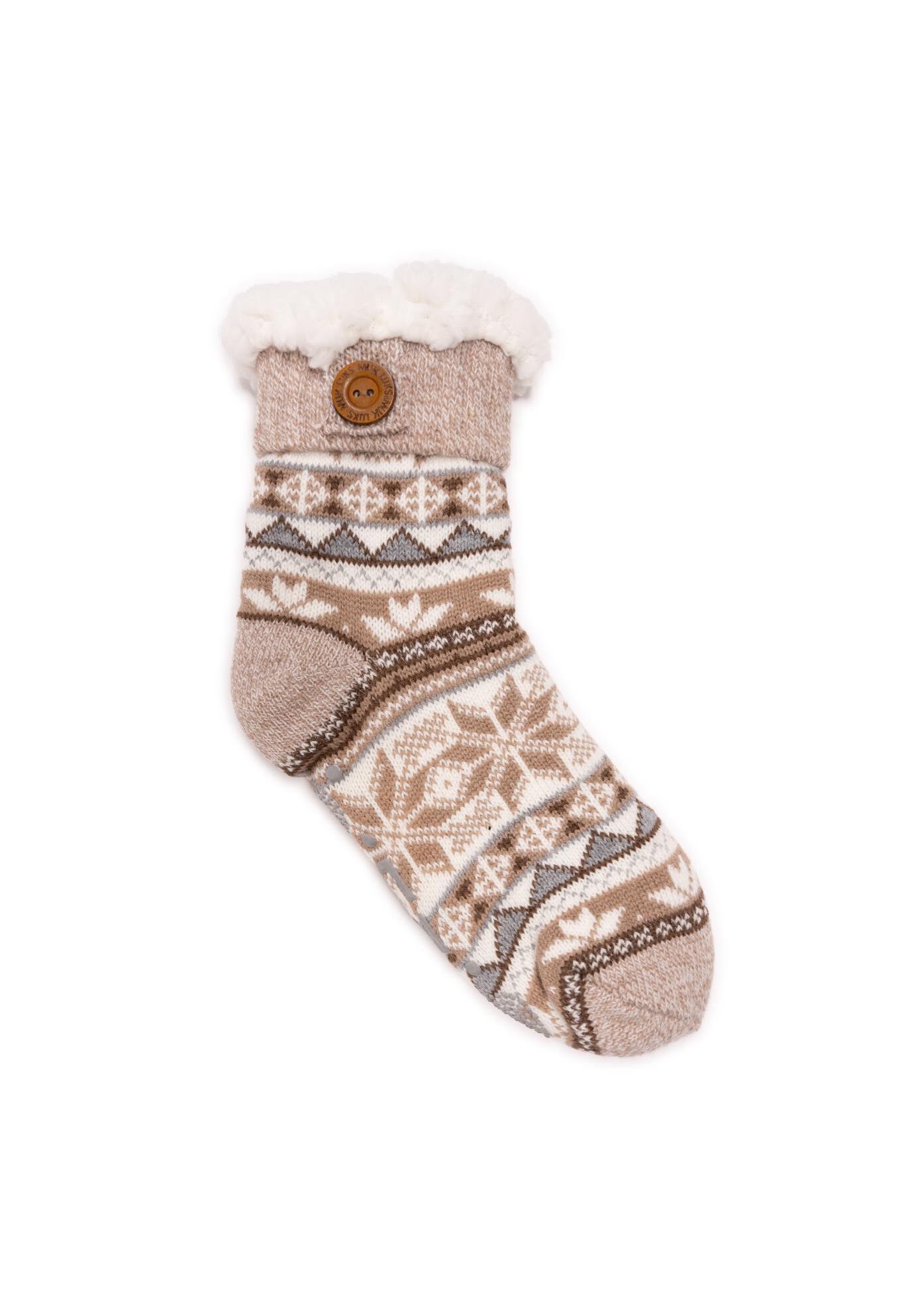 Fold Over Button Tab Cabin Socks | Roaman's