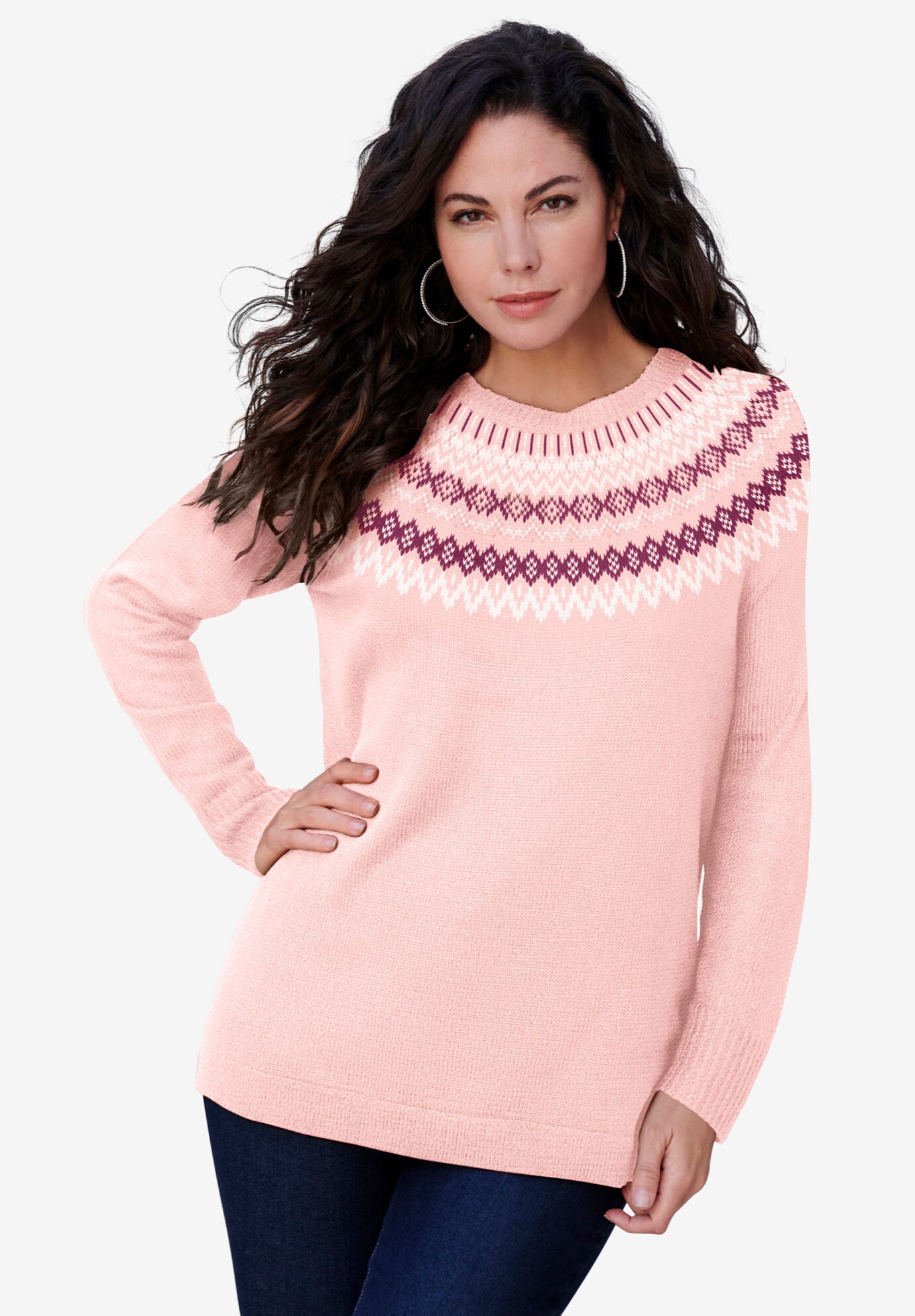 Fair Isle Pullover Sweater | Roaman's