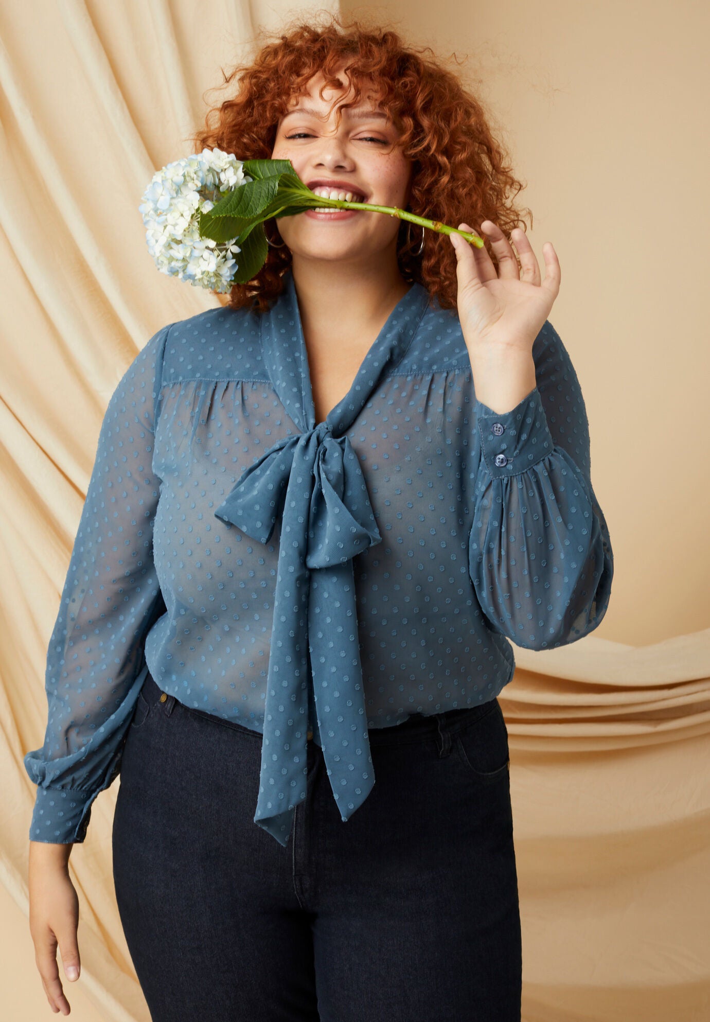 Long Sleeve Bow Top | Roaman's