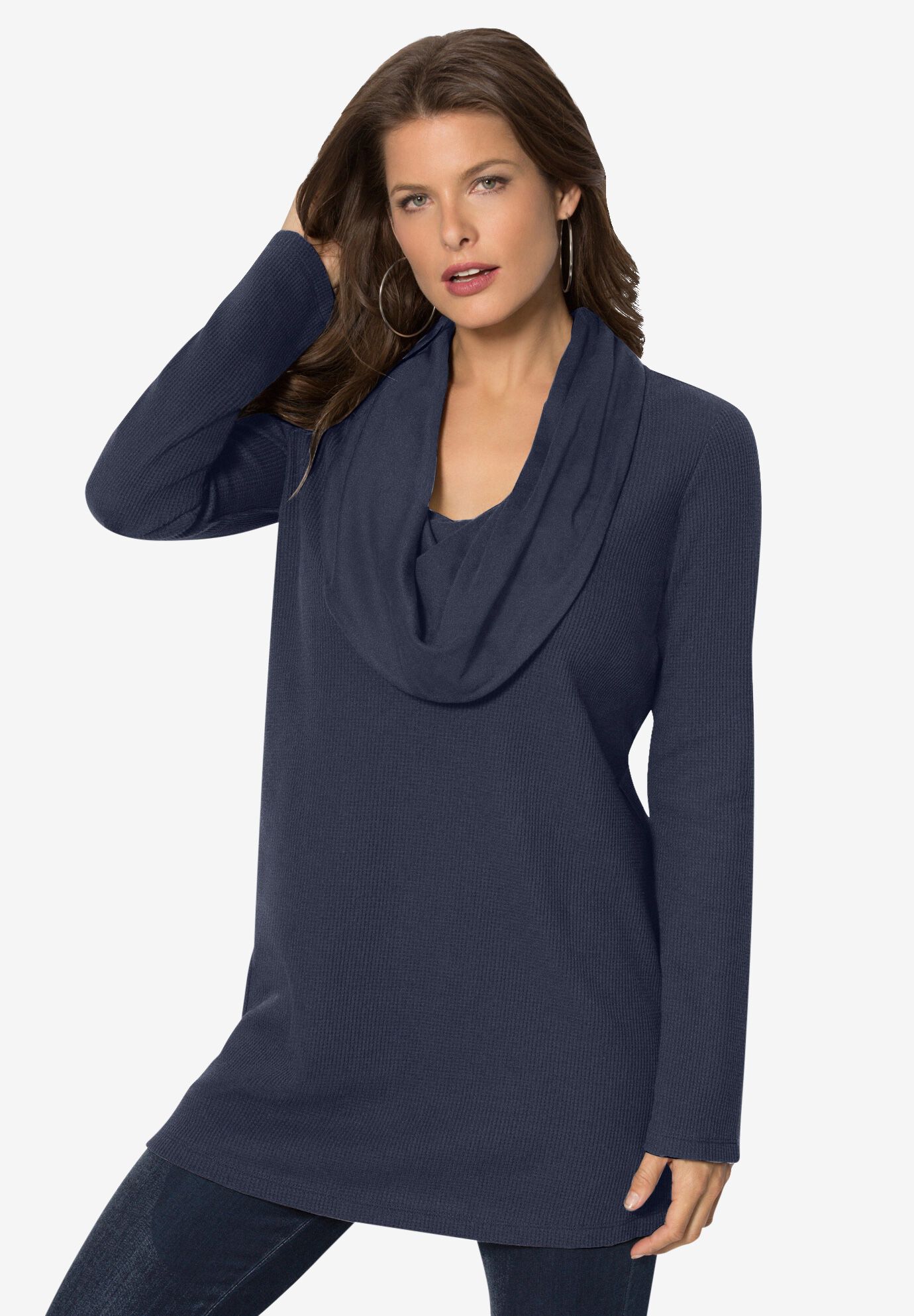 Cowl-Neck Thermal Tunic | Roaman's