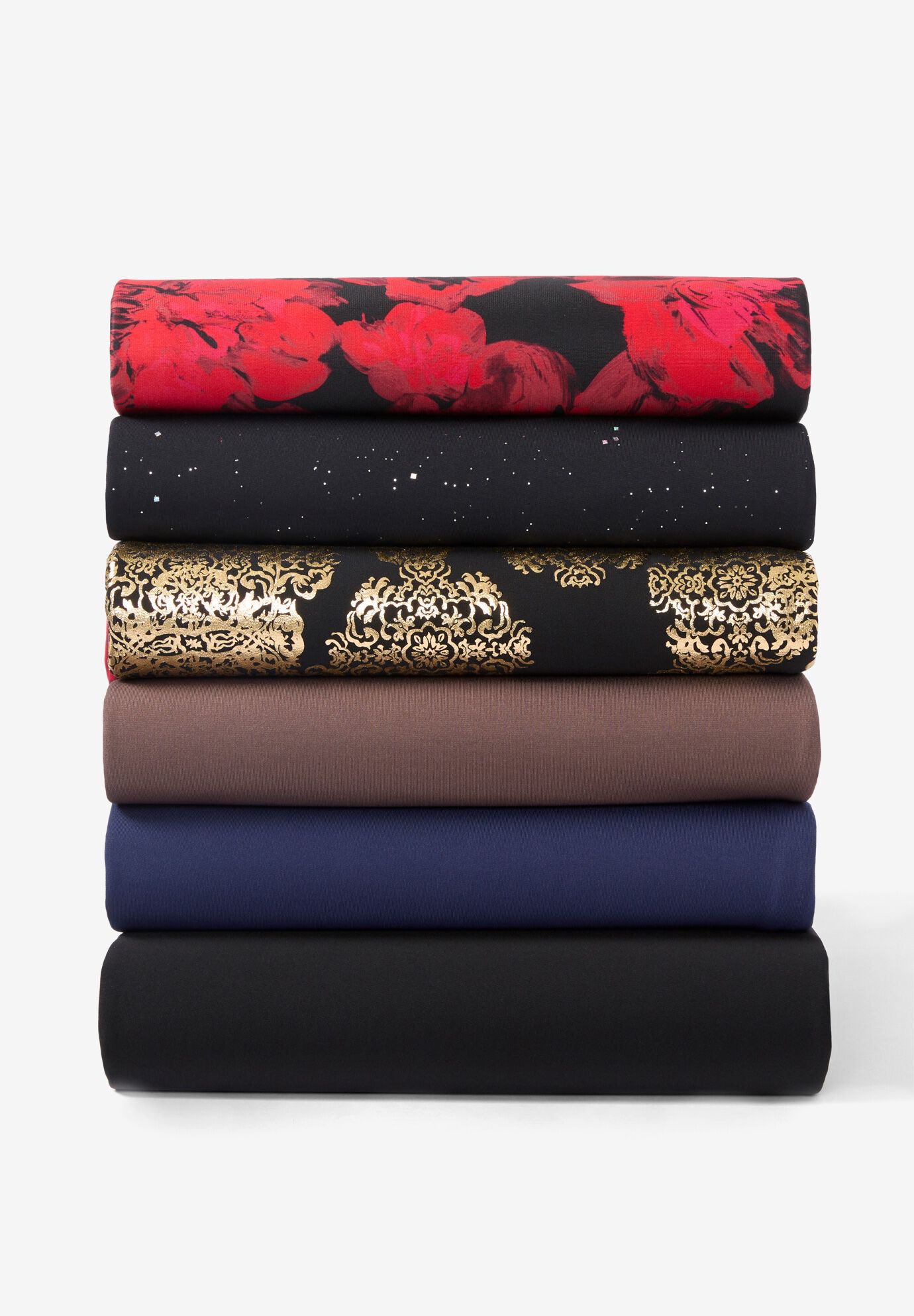 Fashionable Ultrasmooth® Fabric Wide-Leg Pant, Black | Roaman's