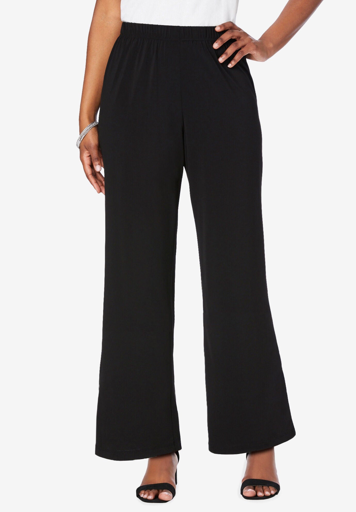 Ultrasmooth® Fabric Wide-Leg Pant | Roaman's