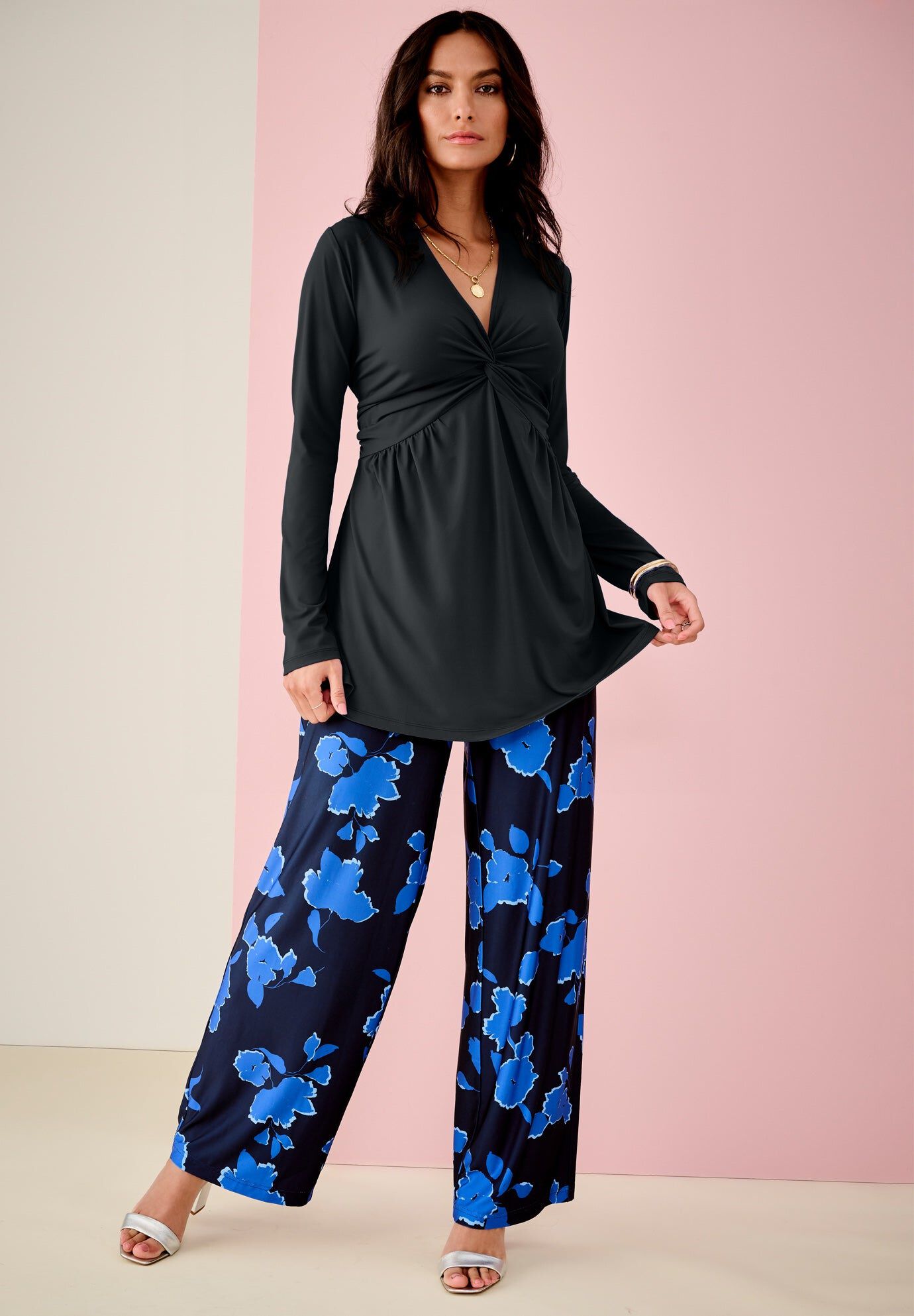 Shirred Empire Waist Tunic | Roaman's