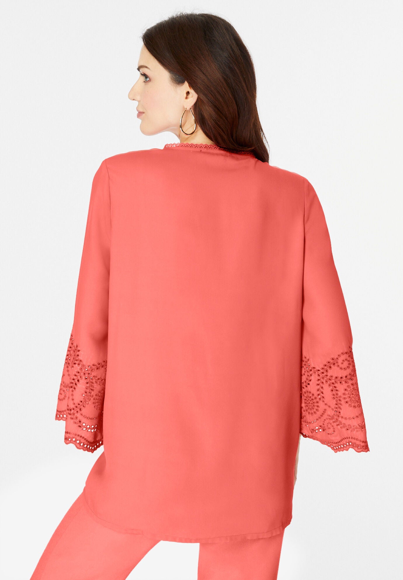 Eyelet Georgette Tunic | Roaman's