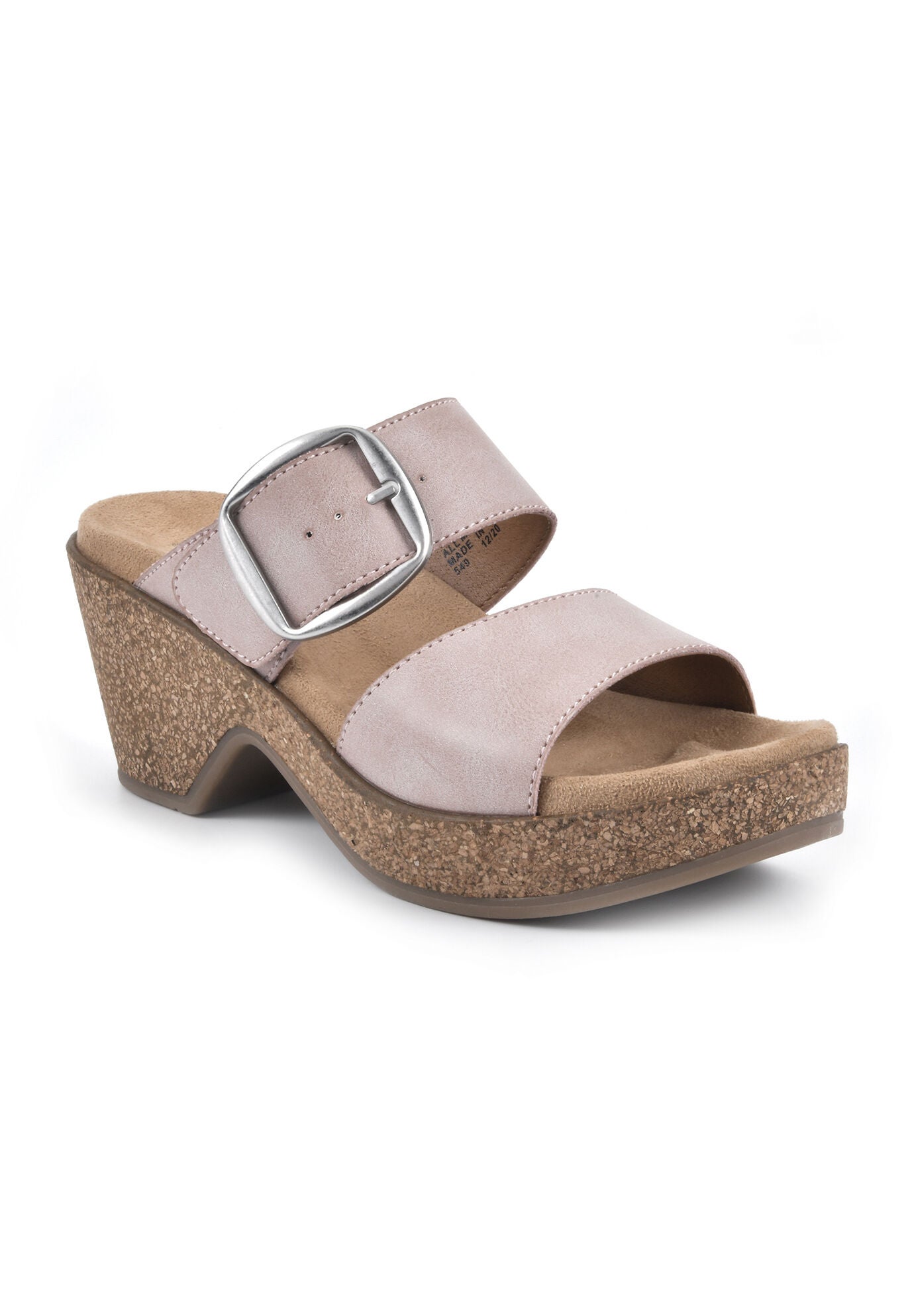 Fashionable White Mountain Copious Sandals, Tan Glitter | Roaman's