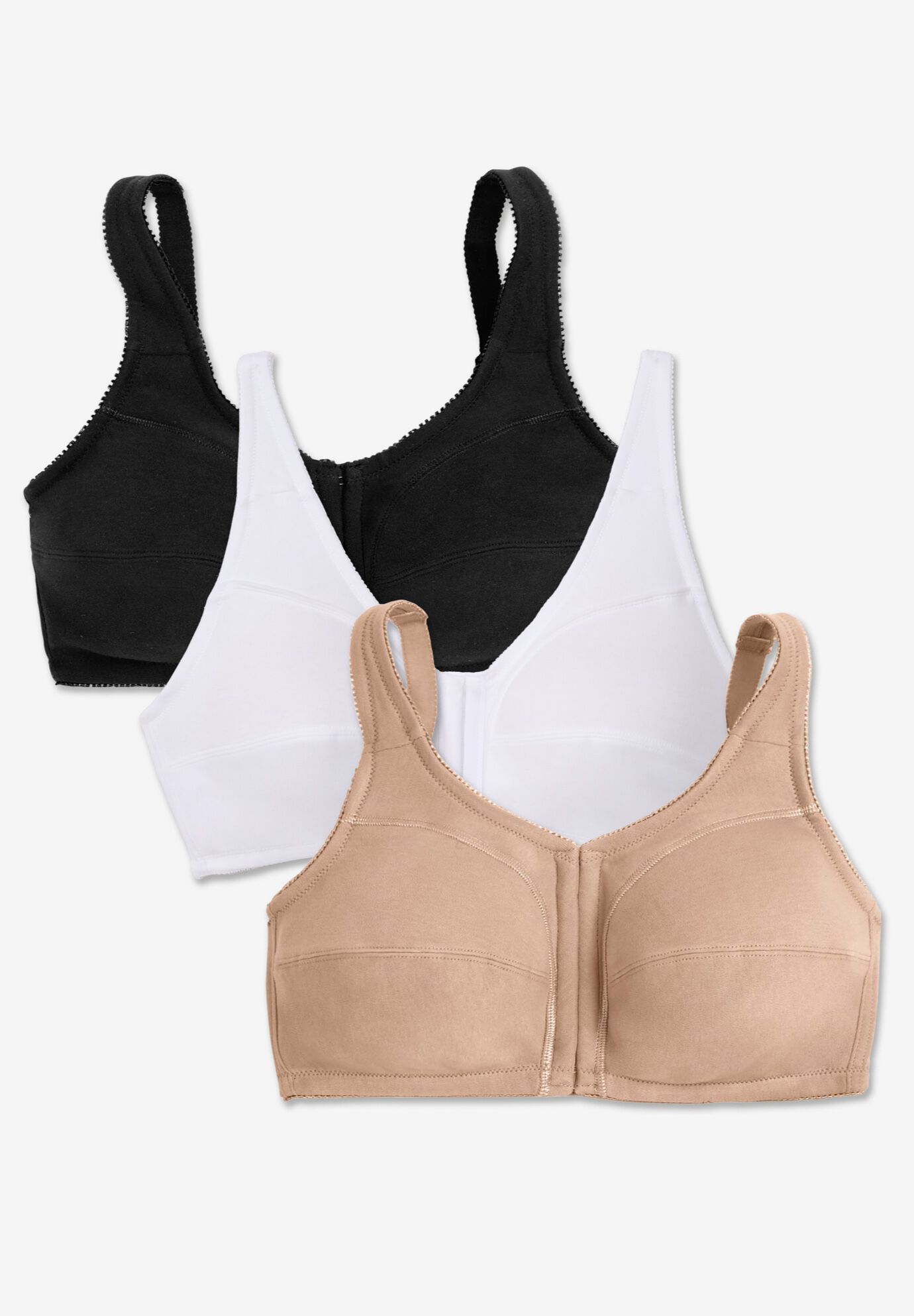 Hook Front Fastening Plus Size Bras | Roaman's